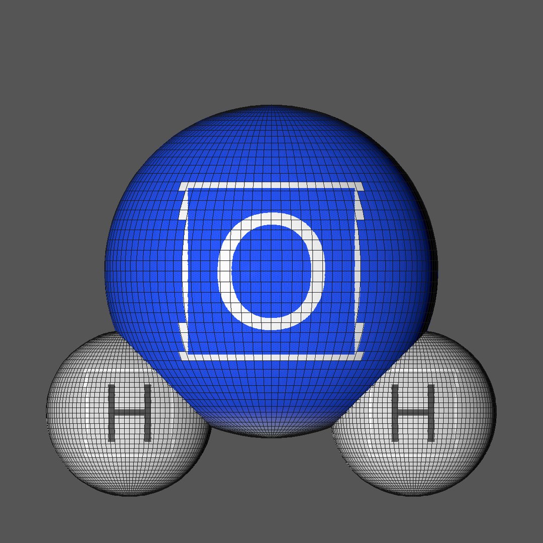 3D Model Water Molecule - TurboSquid 1290892