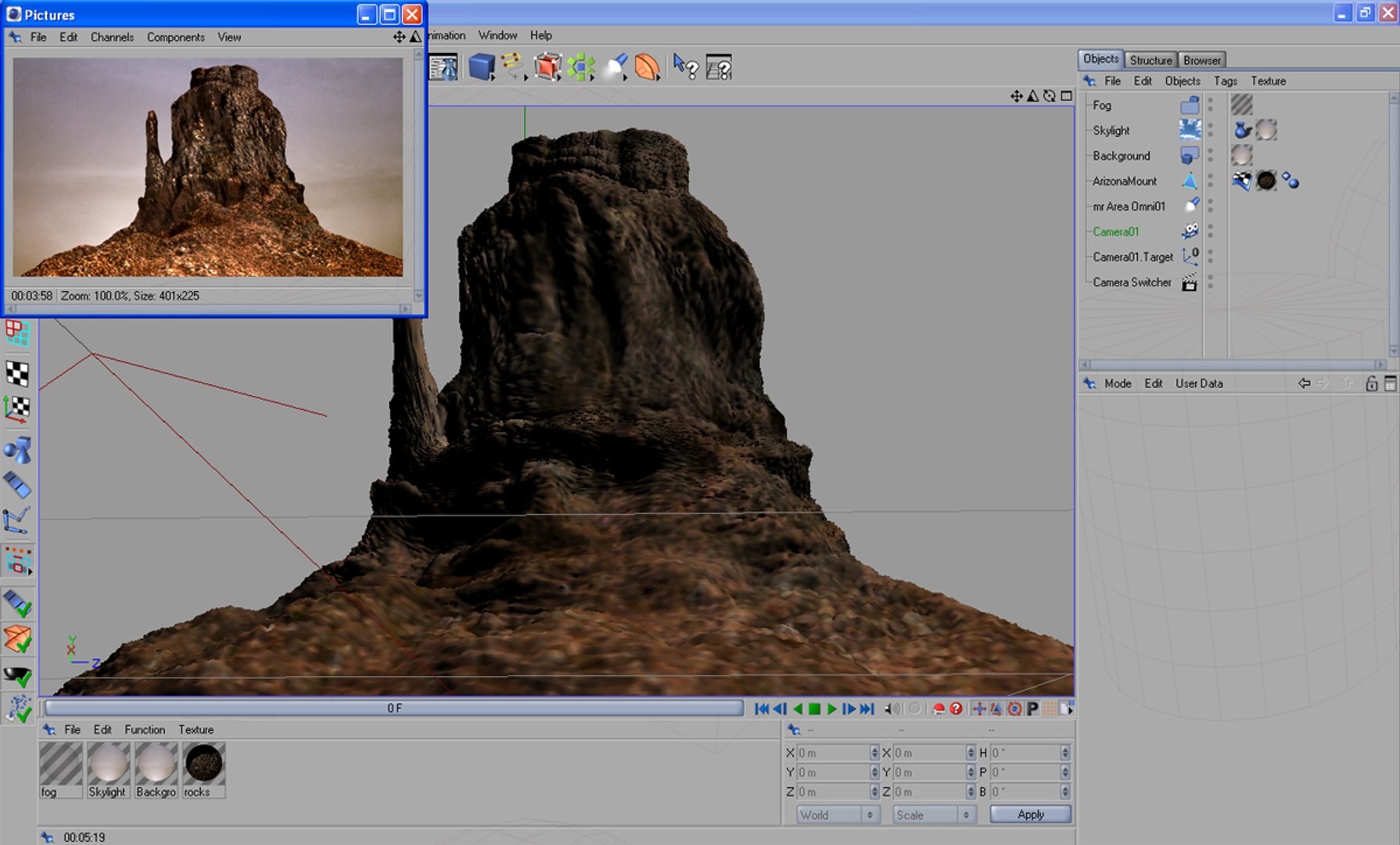 3dsmax Mountain Bump Envirenment
