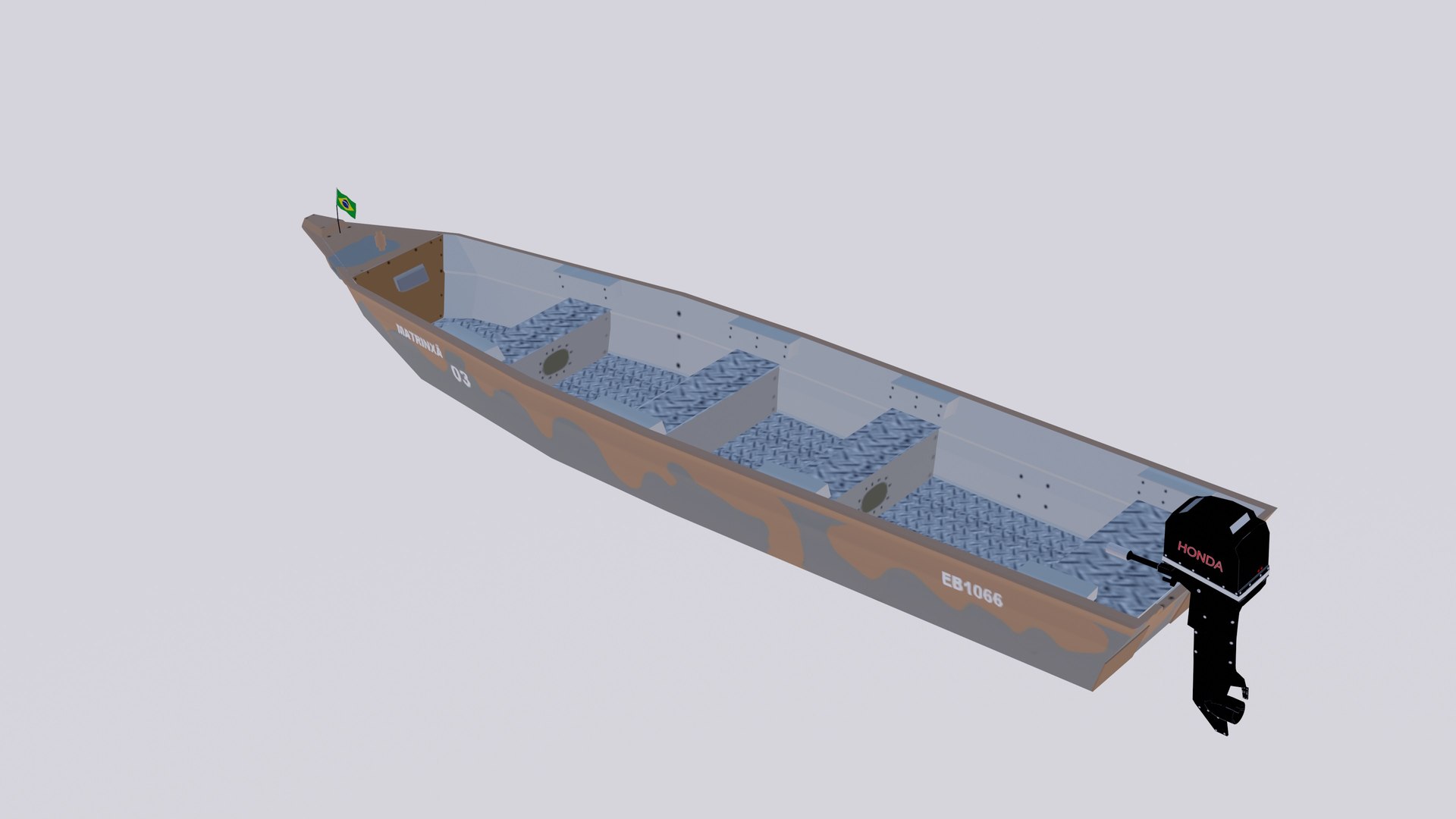 Boat pushing model - TurboSquid 1368444
