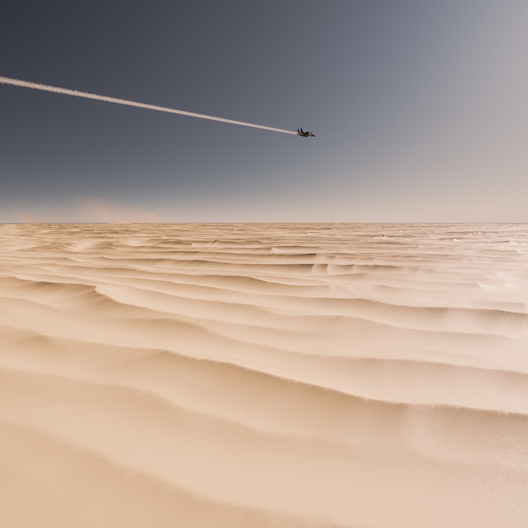 3D Desert Sand Dunes Sea - Tileable Terrain Low-poly 3D Model ...