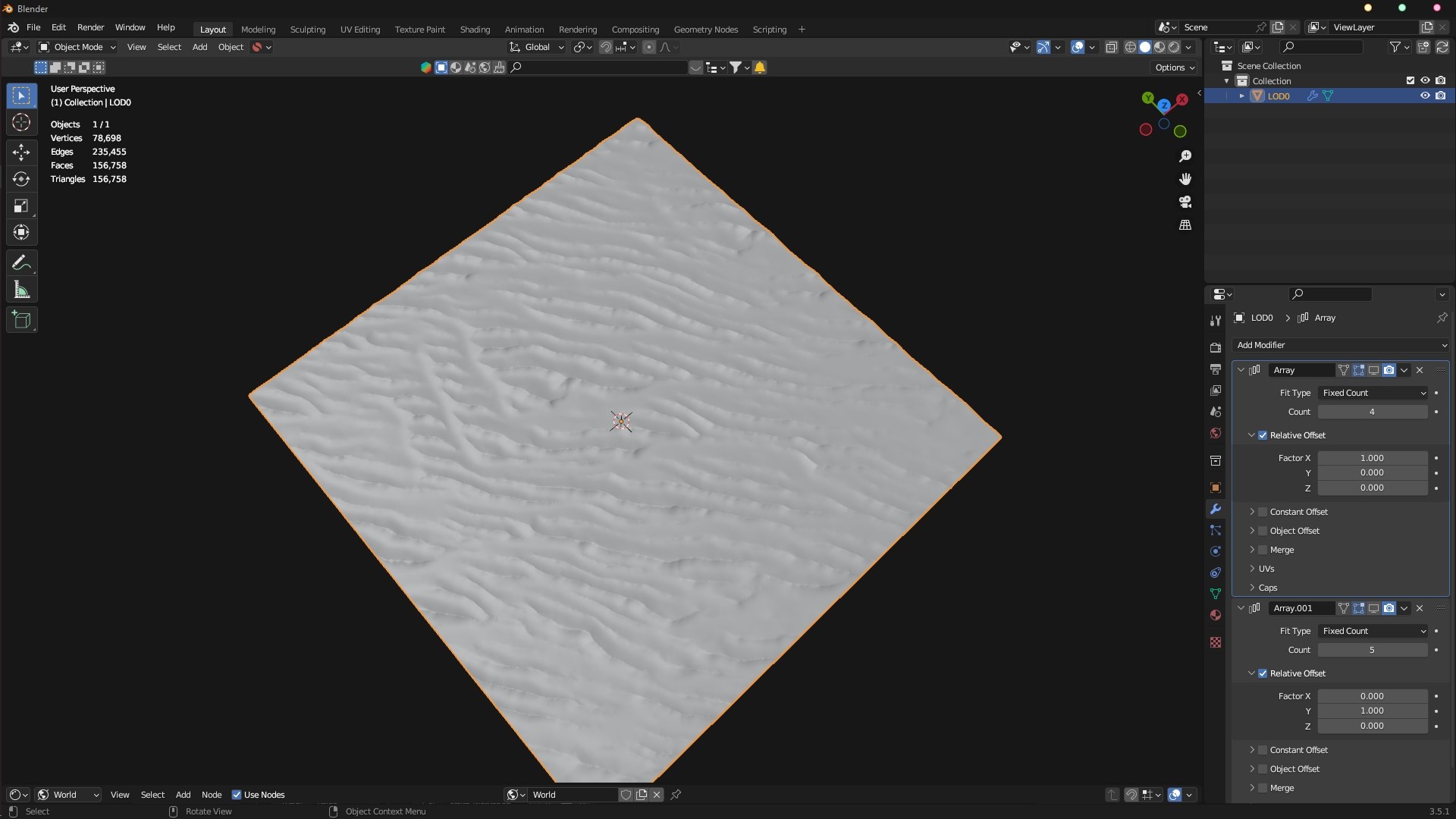 3D Desert Sand Dunes Sea - Tileable Terrain Low-poly 3D model ...