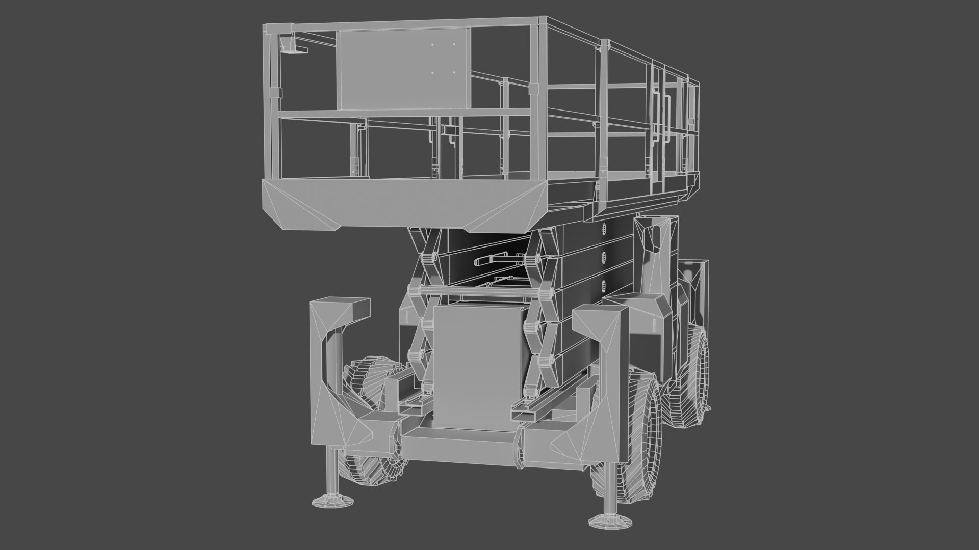 3D Engine Powered Scissor Lift GTH-2043 Model - TurboSquid 1724227