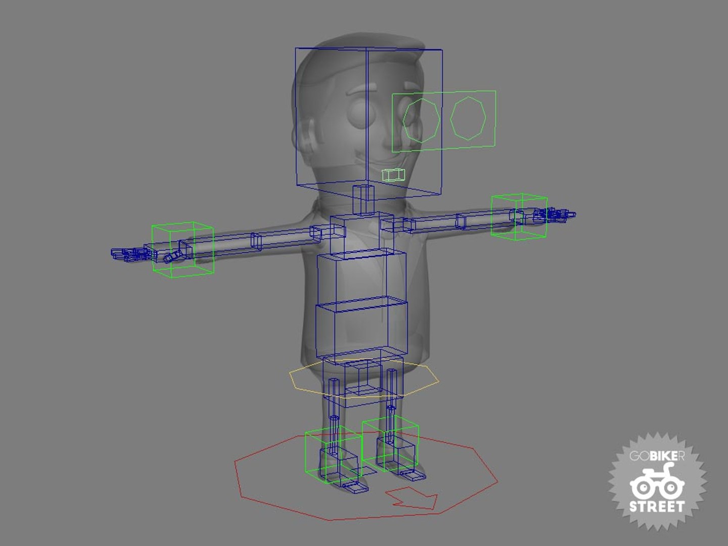 3d Rigged Biped Model