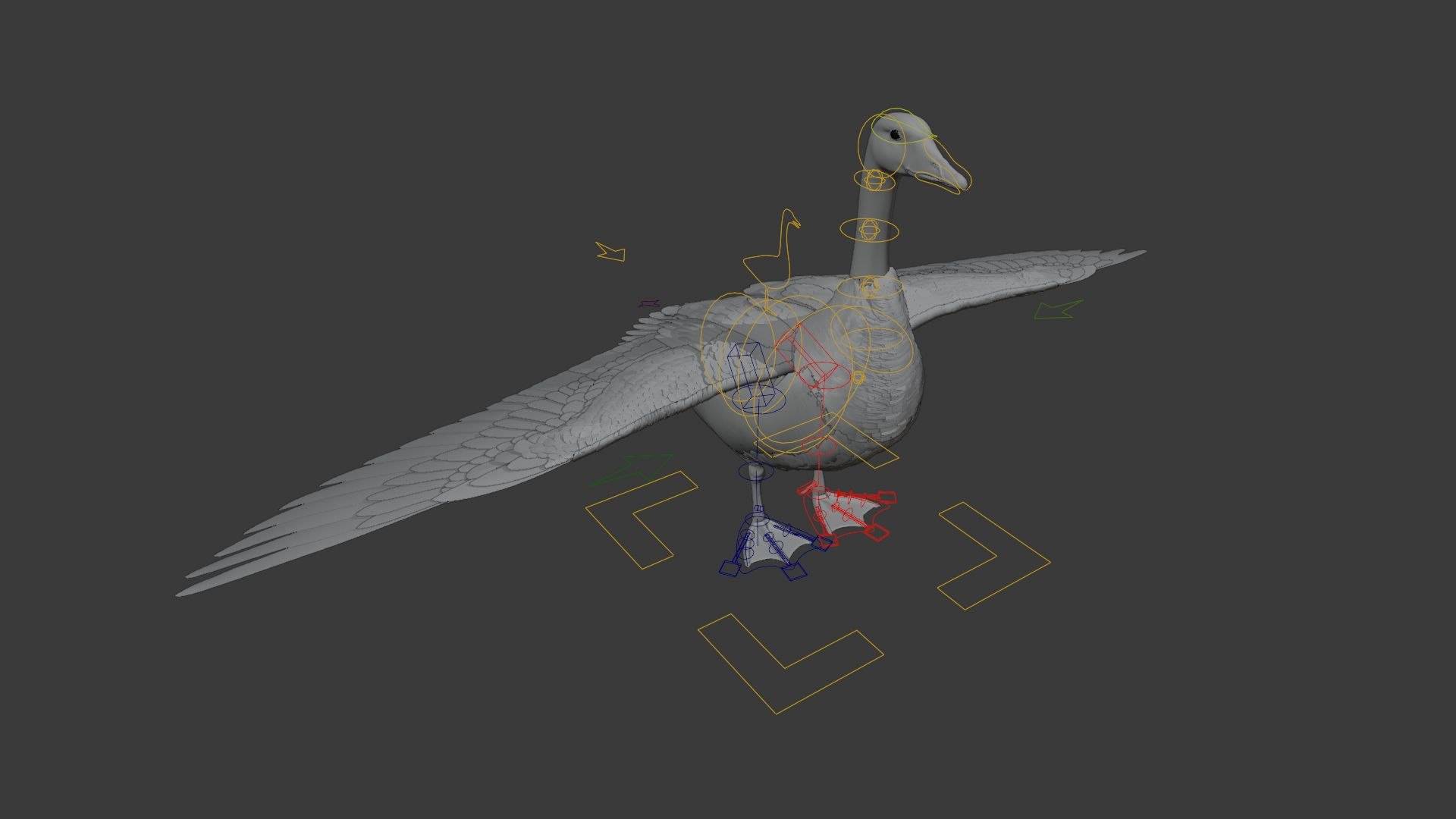 3D Goose Animated model - TurboSquid 2168841