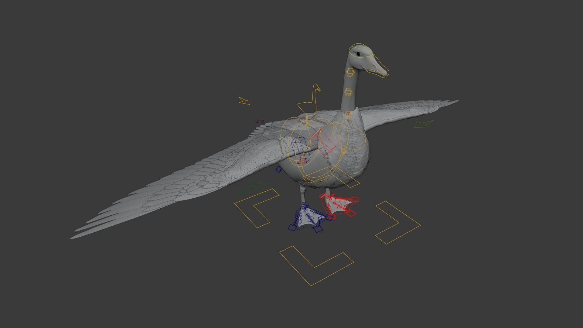 3D Goose Animation VFX Grace model - TurboSquid 2168841