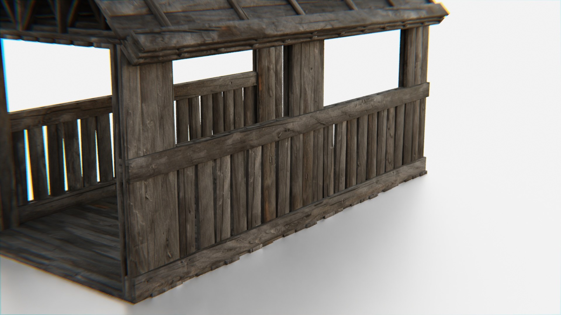 Old Wooden Medieval Shed Building 1 3D Model - TurboSquid 2103542