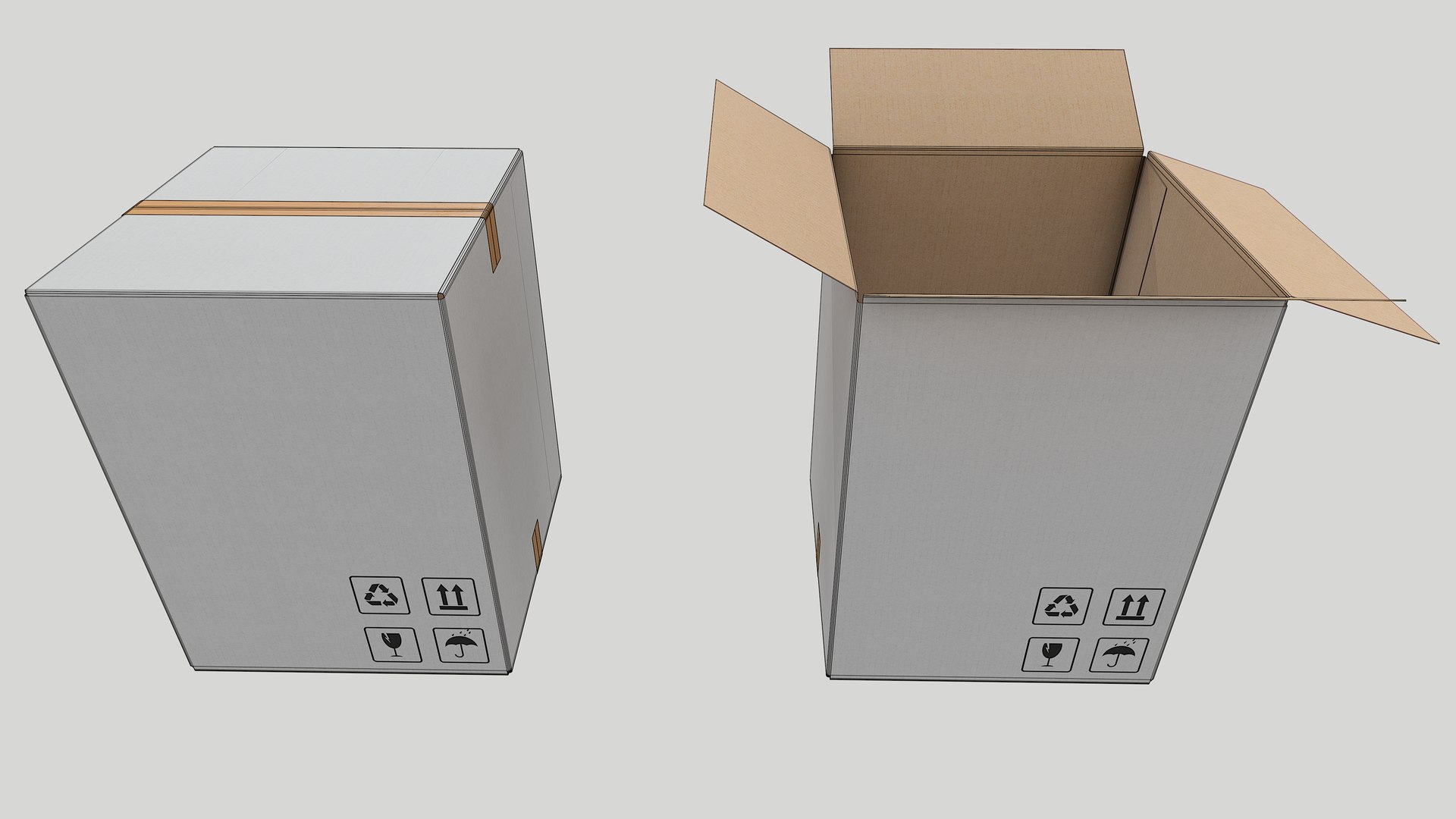 3D Model Cardboard Box 12 With Pbr 4K 8K - TurboSquid 1719966