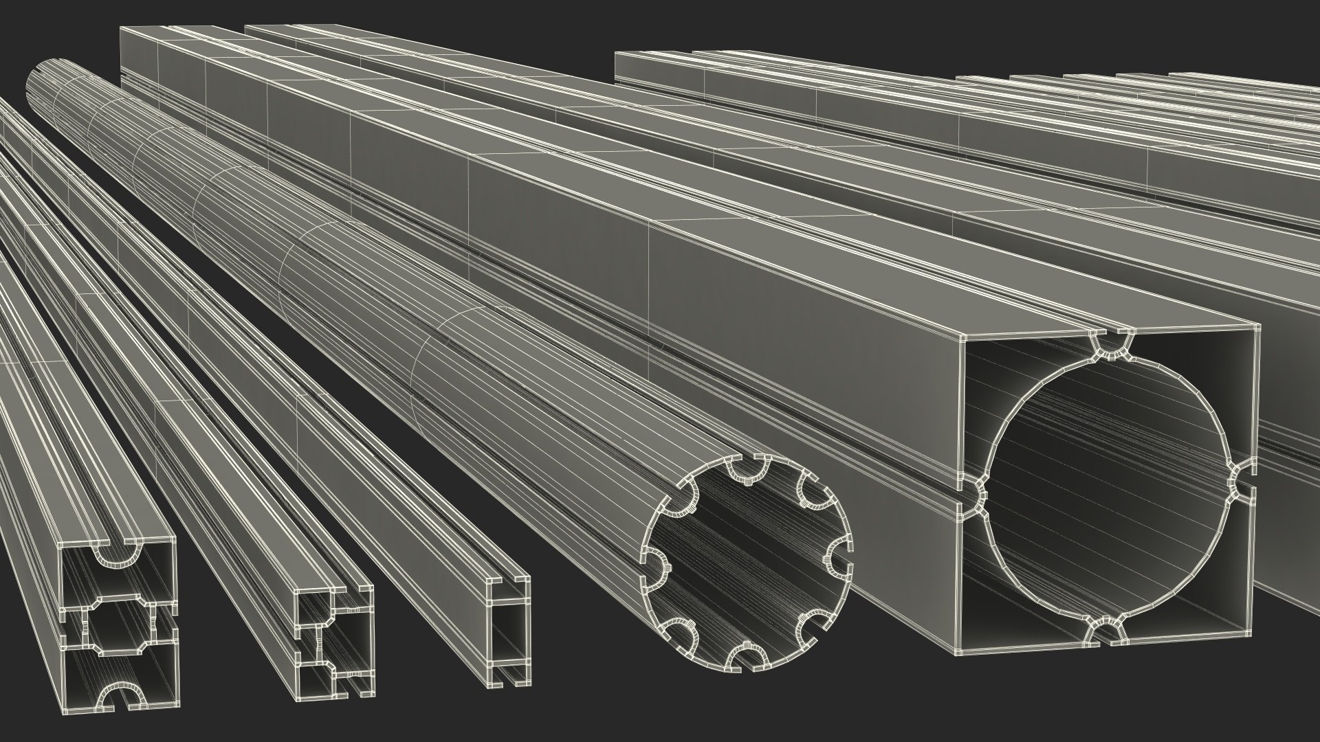 3D model Octanorm Exhibition Systems Metal Extrusions Set - TurboSquid ...