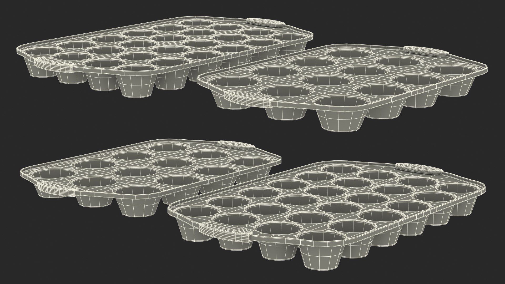 Muffin Cupcake Baking Pans 3D Model - TurboSquid 1981366