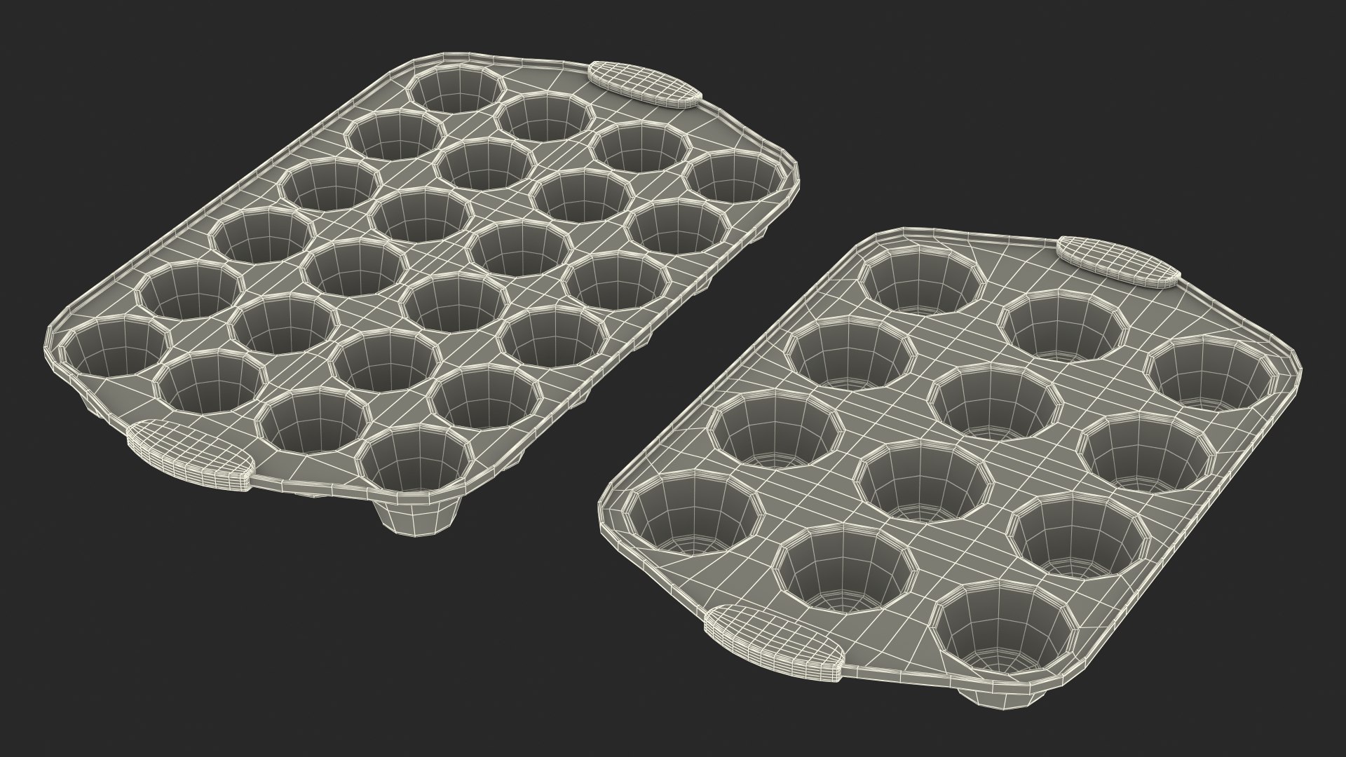 Muffin Cupcake Baking Pans 3D Model - TurboSquid 1981366