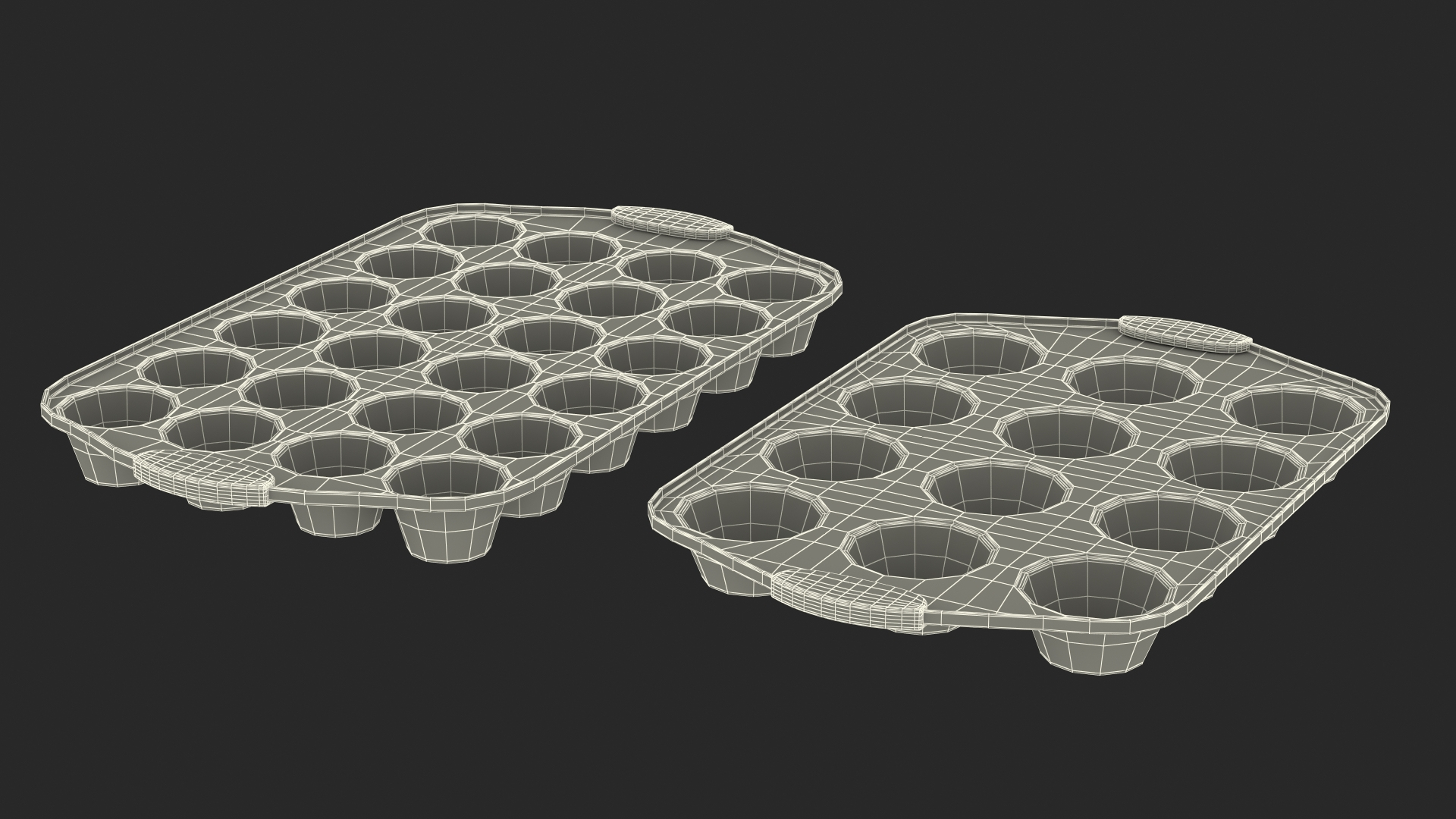 Muffin Cupcake Baking Pans 3D Model - TurboSquid 1981366