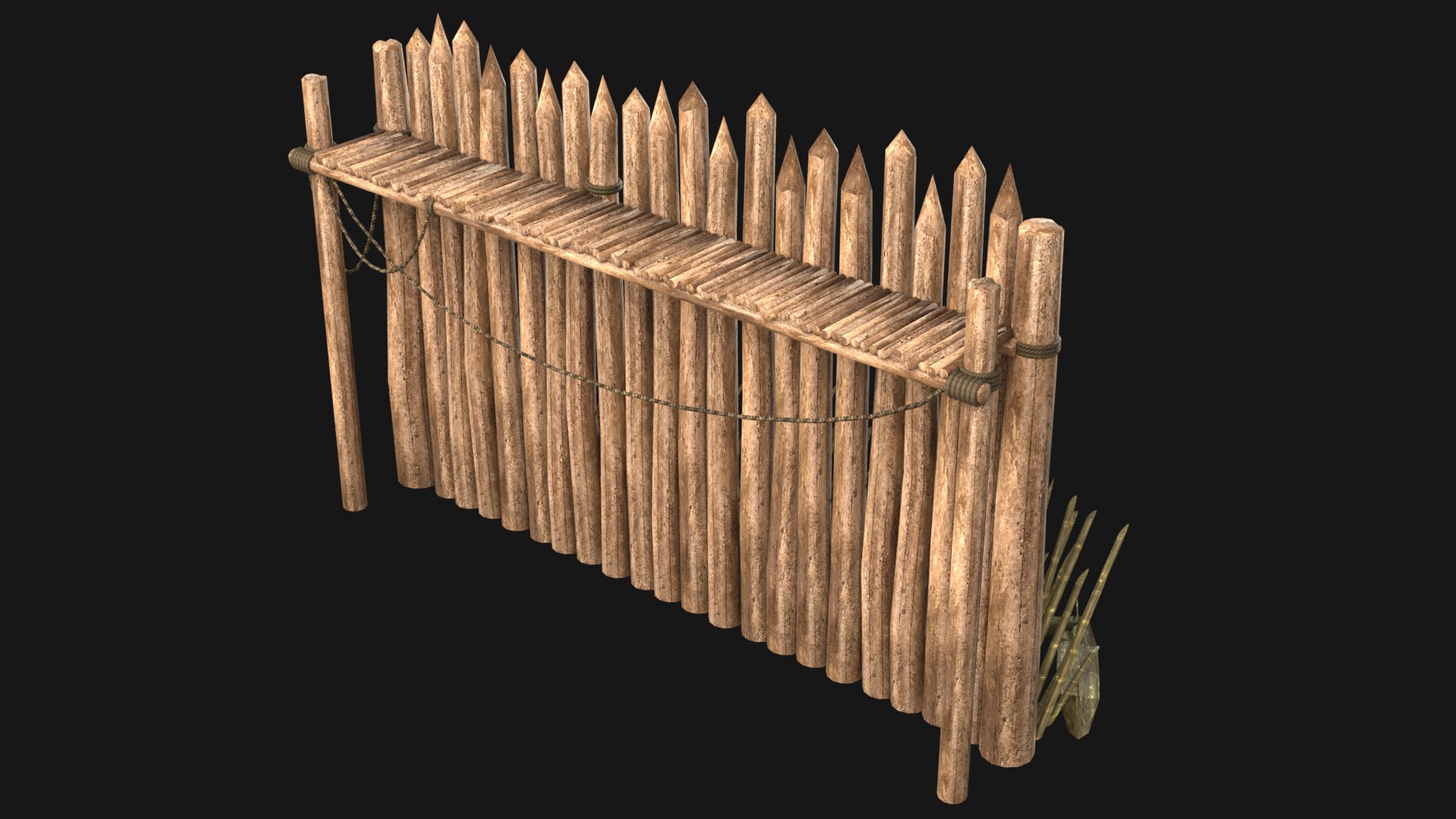 JUNGLE SWAMP PALISADE TRAP WALLS BARRIER BARRICADE COLLECTION 3D ...