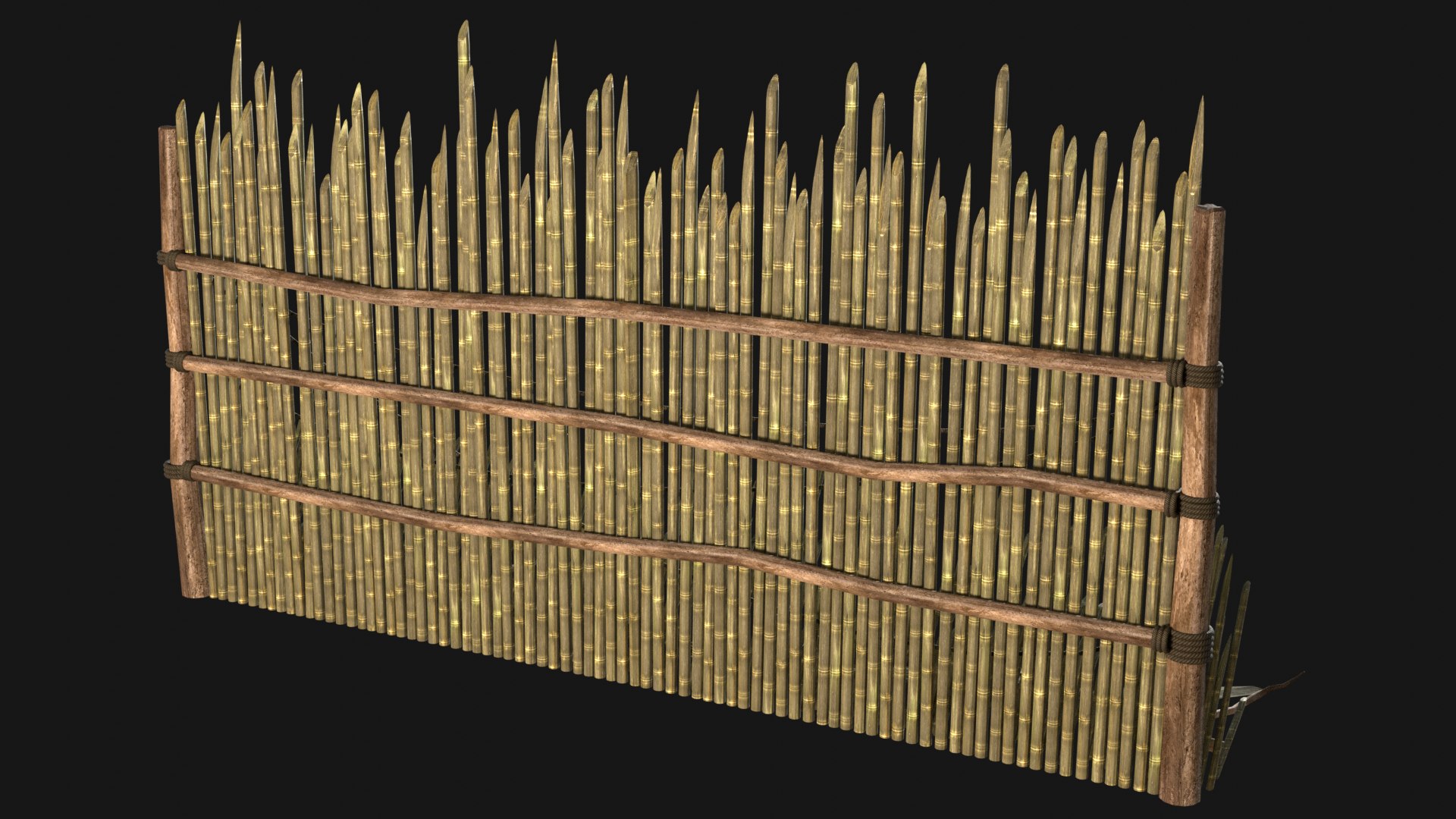 JUNGLE SWAMP PALISADE TRAP WALLS BARRIER BARRICADE COLLECTION 3D ...