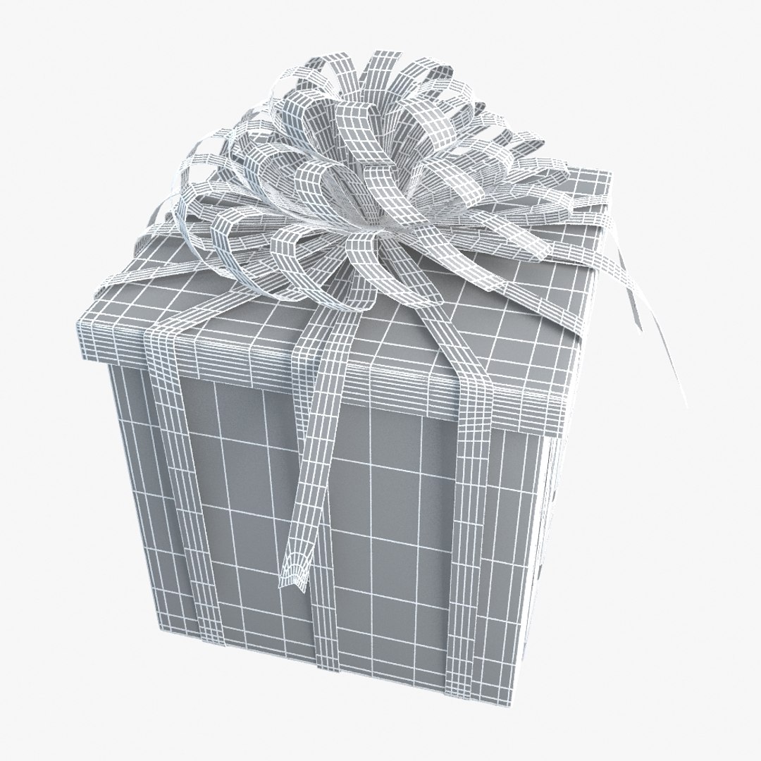 christmas gift present box 3d model