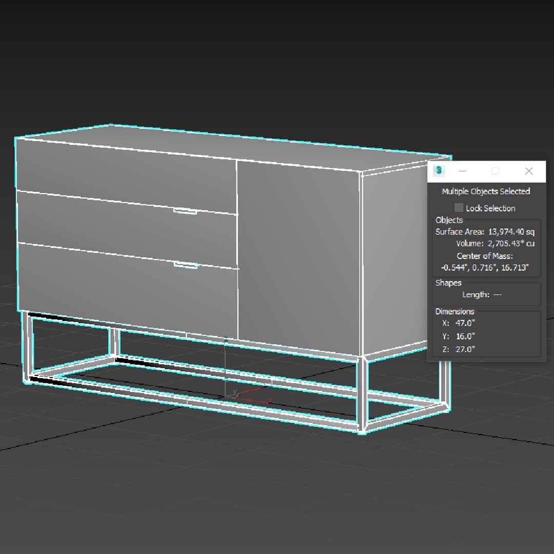 Drawer Table Model - TurboSquid 1959821