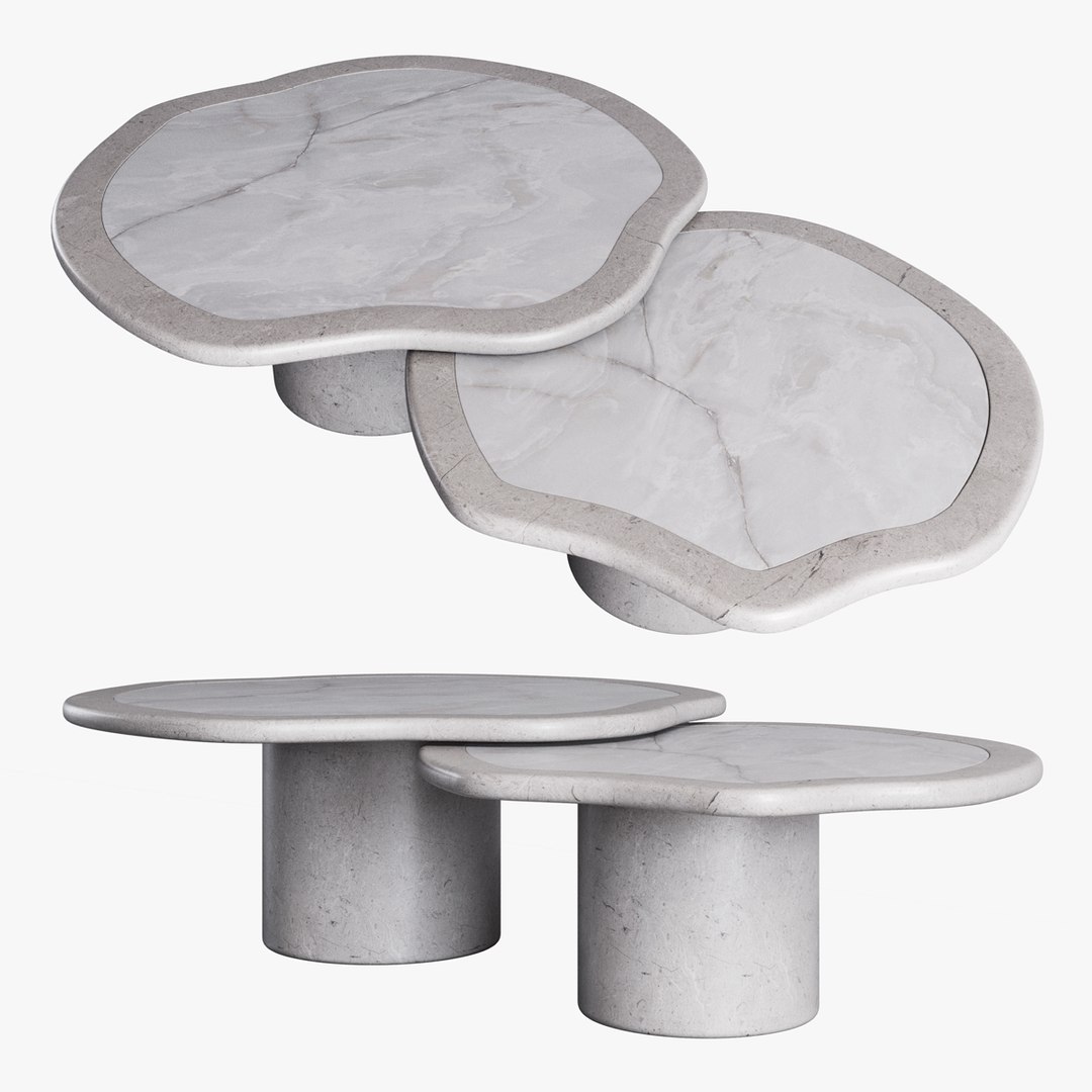 Joan Duo Onyx Coffee Table Model - TurboSquid 2083297