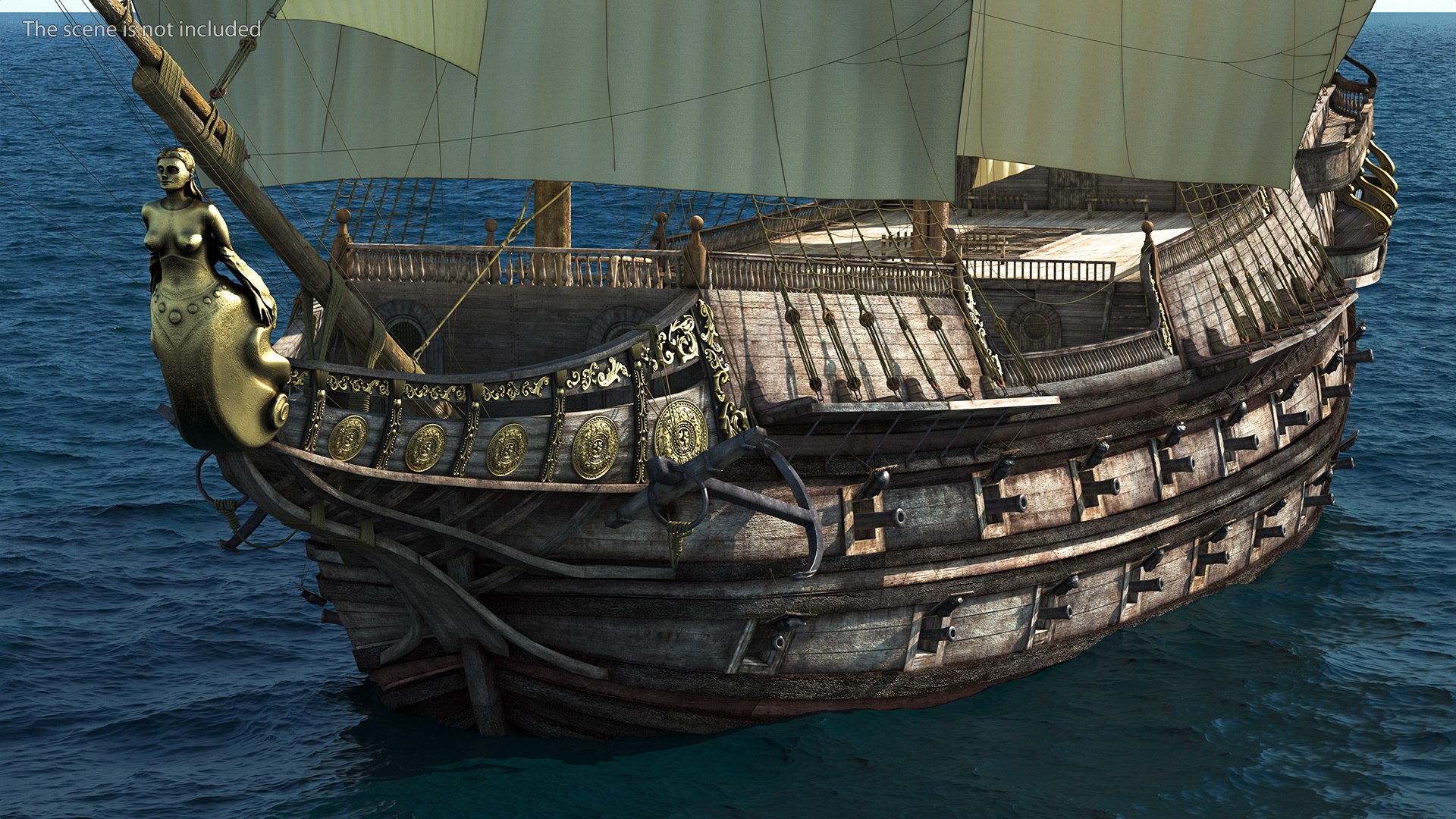 3D Galleon Sail Ship - TurboSquid 1886128