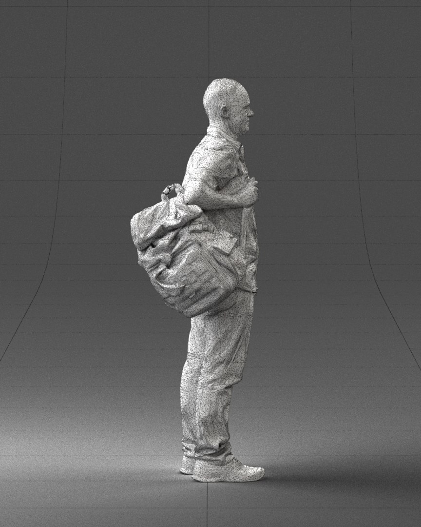 3D Man Bag Model - TurboSquid 1433419