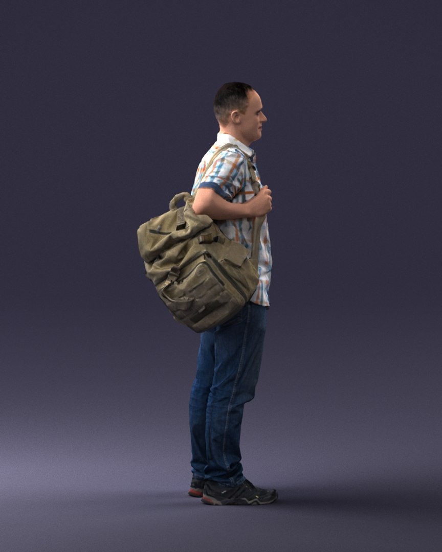 3D Man Bag Model - TurboSquid 1433419