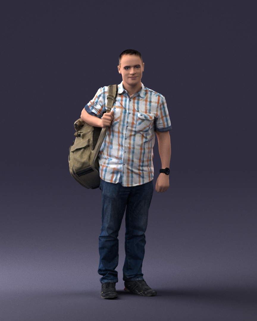 3D Man Bag Model - TurboSquid 1433419