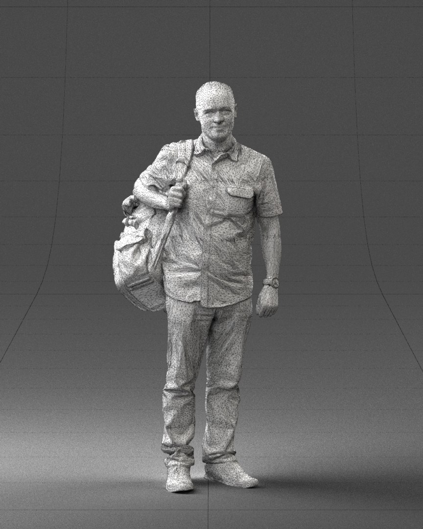 3D Man Bag Model - TurboSquid 1433419