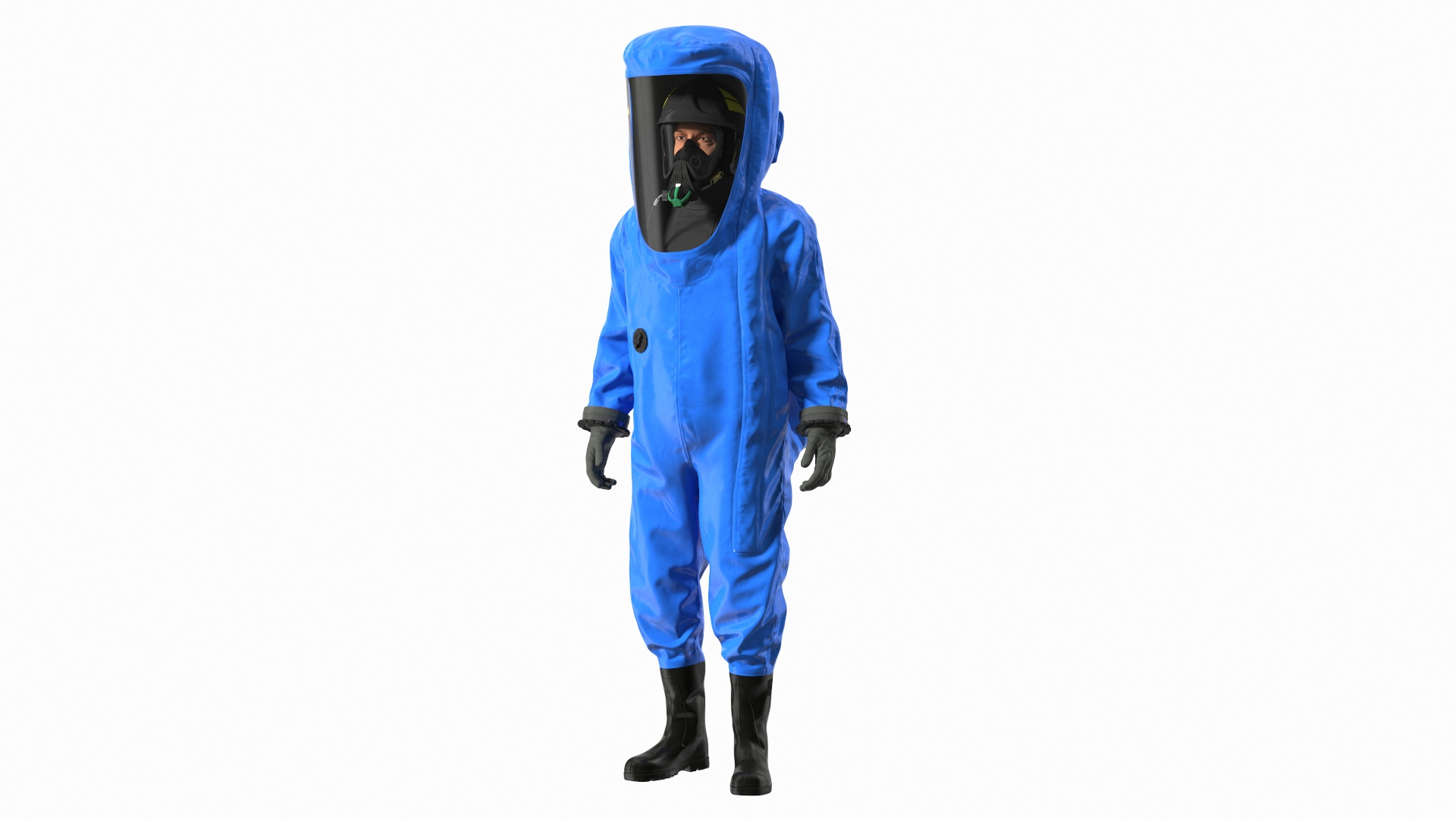 3D Fully Encapsulating Chemical Protection Suit Standing Pose model ...