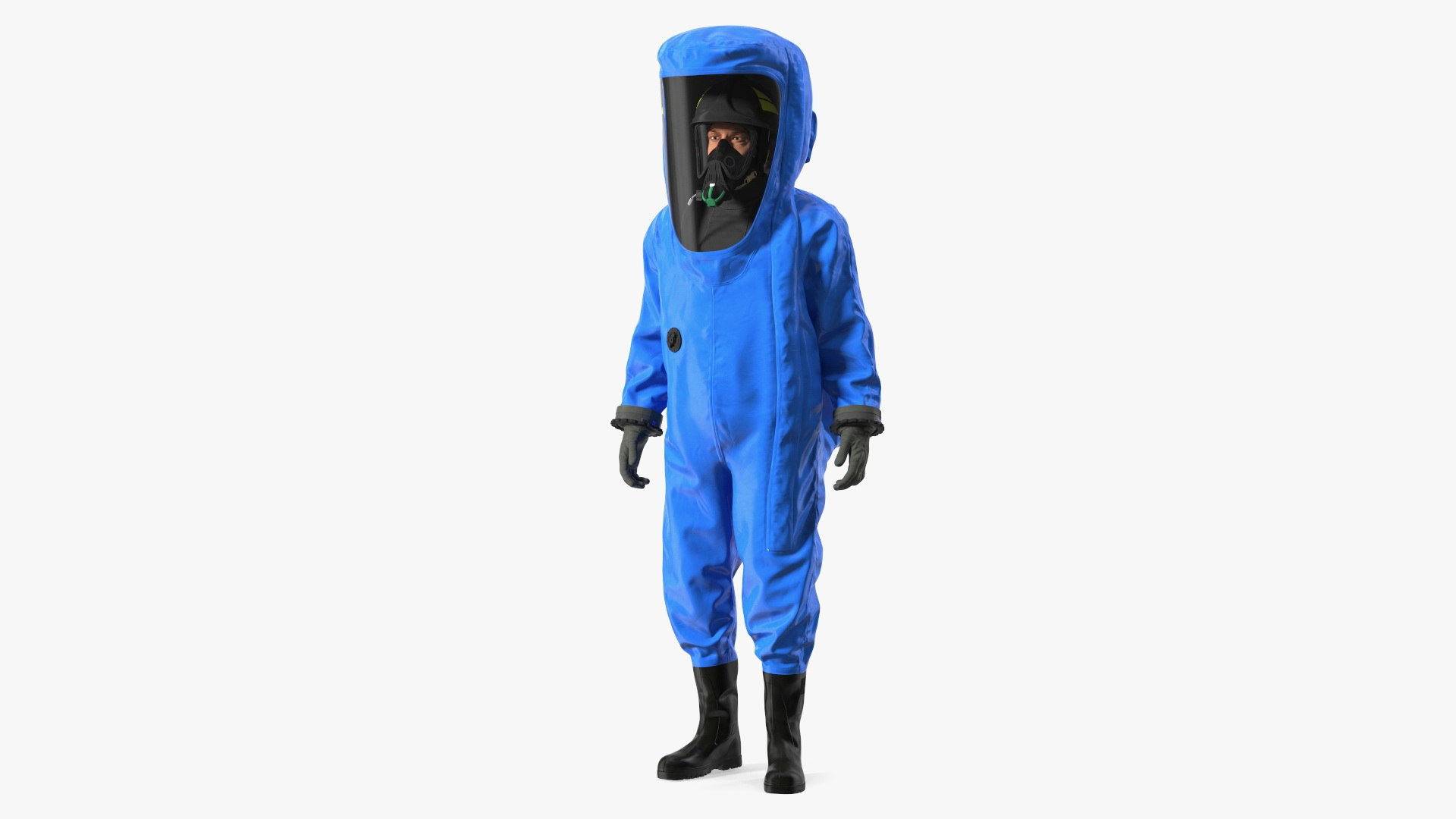 3D Fully Encapsulating Chemical Protection Suit Standing Pose model ...