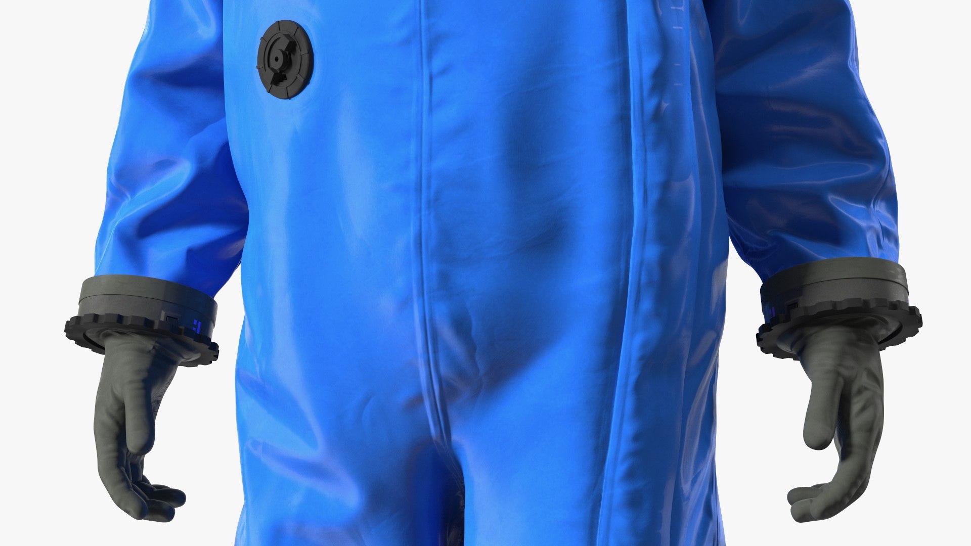 3D Fully Encapsulating Chemical Protection Suit Standing Pose model ...
