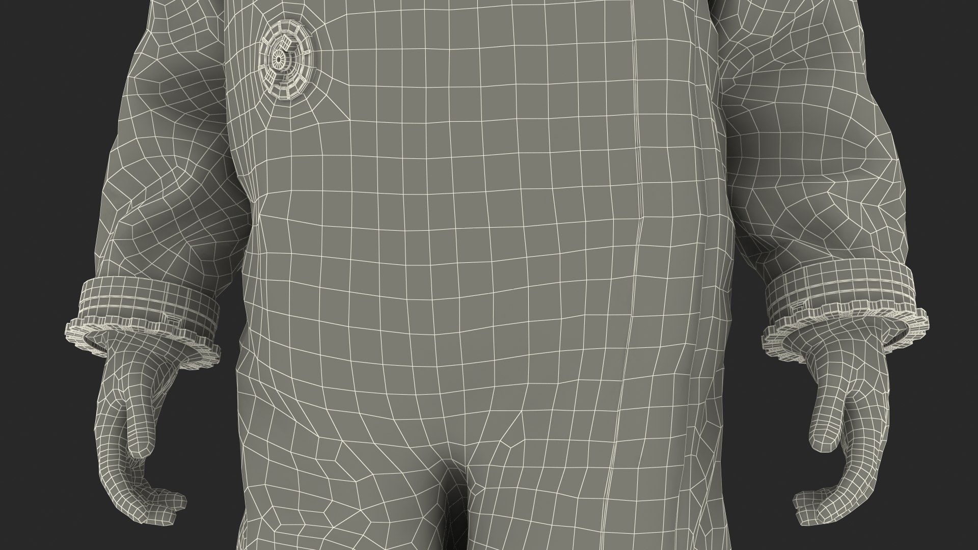 3D Fully Encapsulating Chemical Protection Suit Standing Pose Model ...