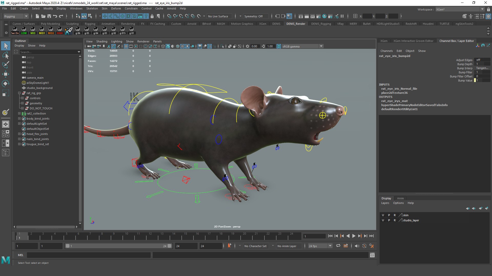 3D Rat Rigged - TurboSquid 2212274