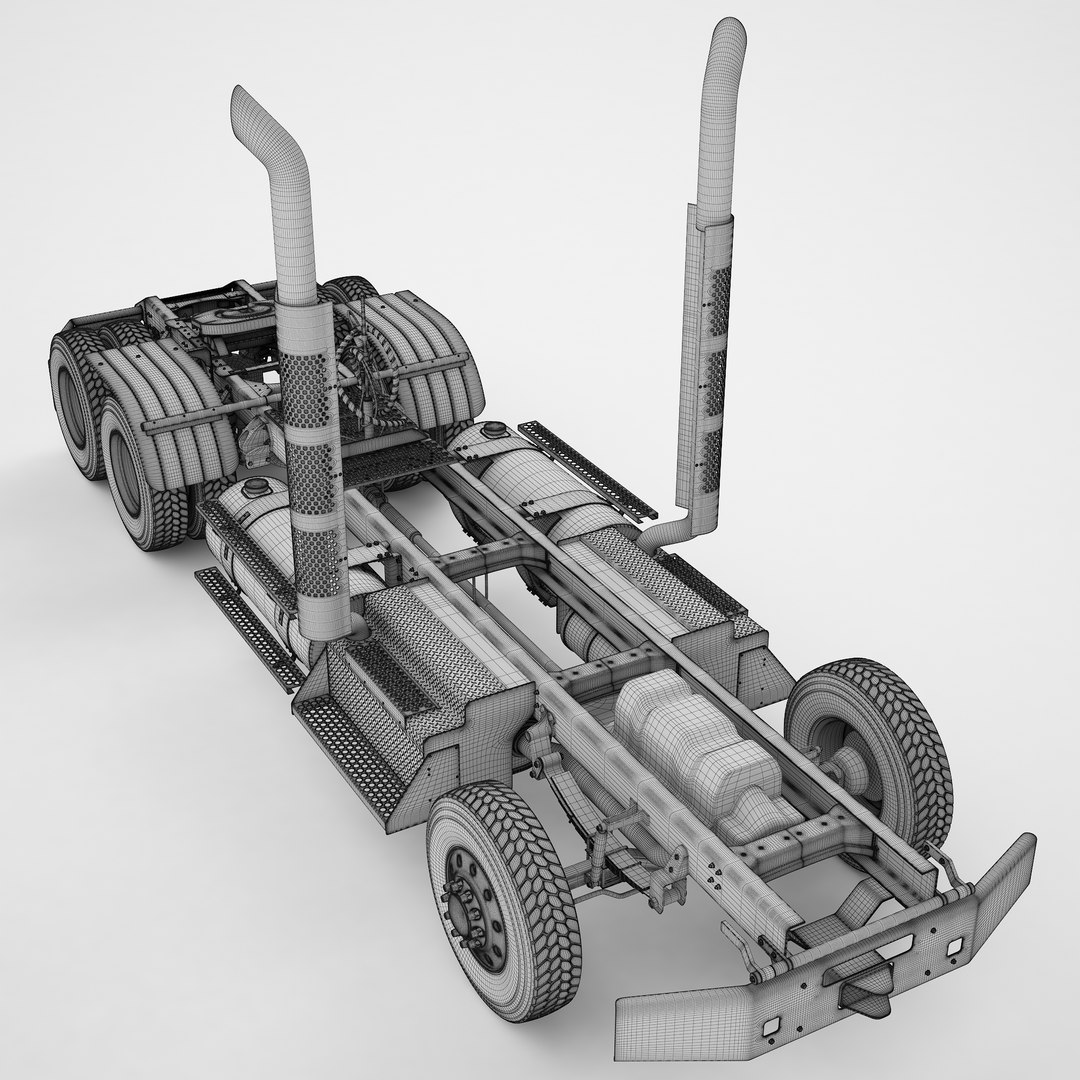 Semi Truck Chassis 01 Model - TurboSquid 2328998