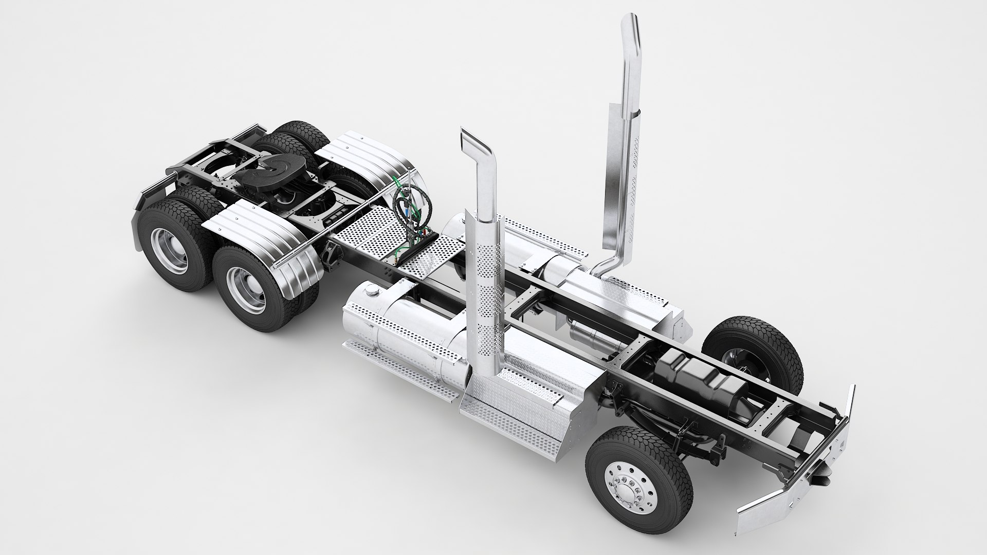 Semi Truck Chassis 01 Model - TurboSquid 2328998