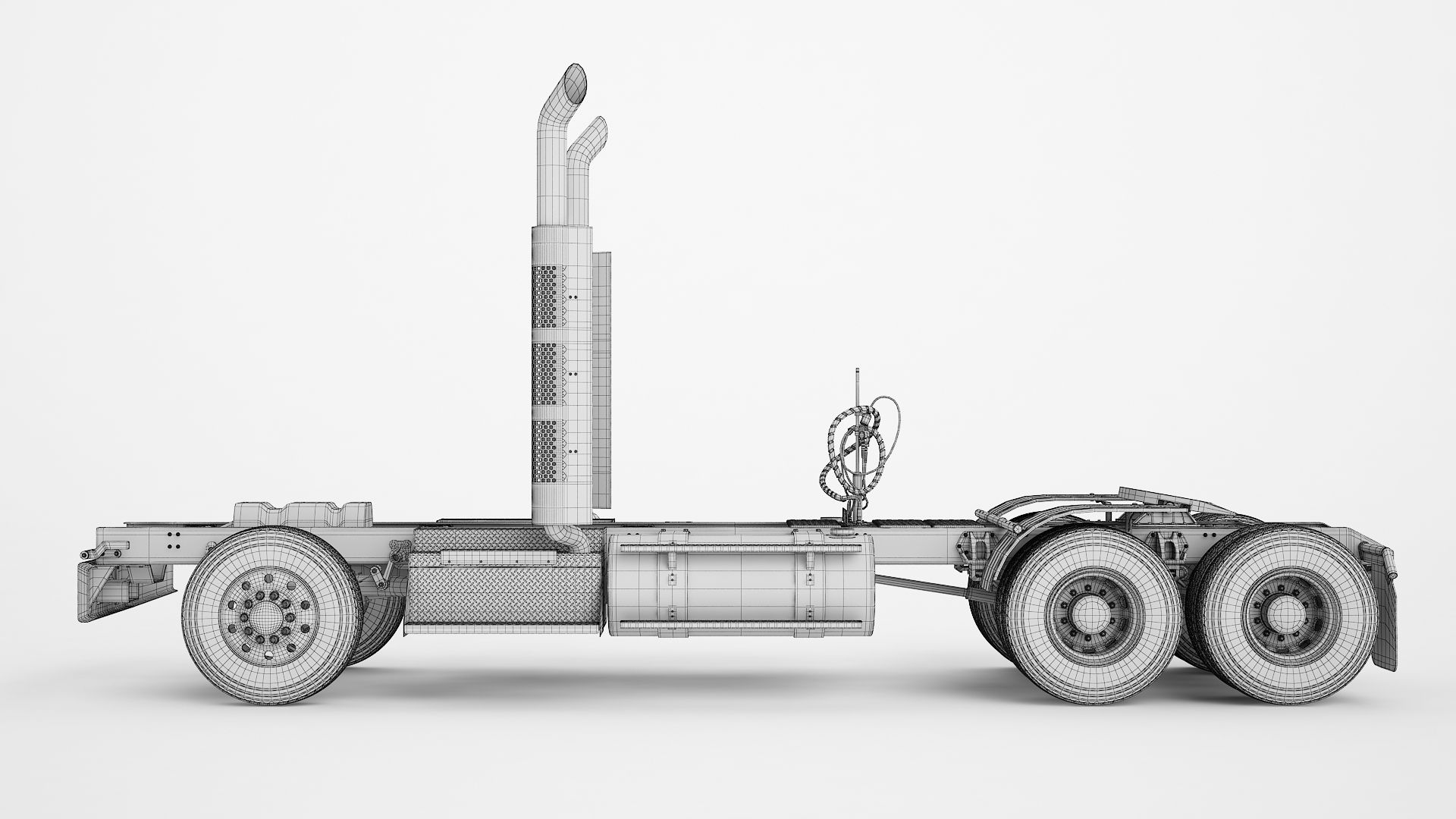 Semi Truck Chassis 01 Model - TurboSquid 2328998