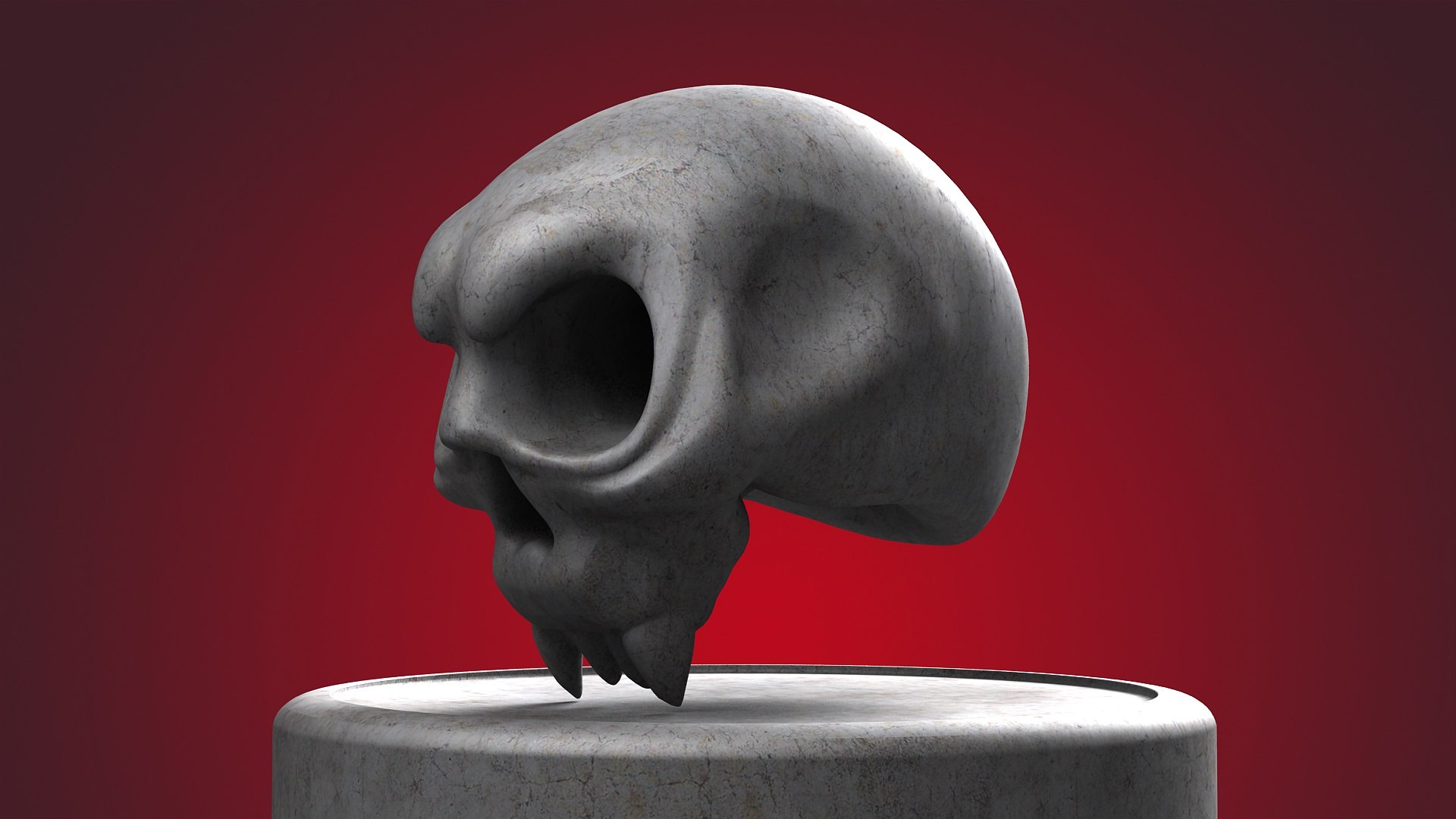 3D model Stylized Skull human science art sculptures figure ...