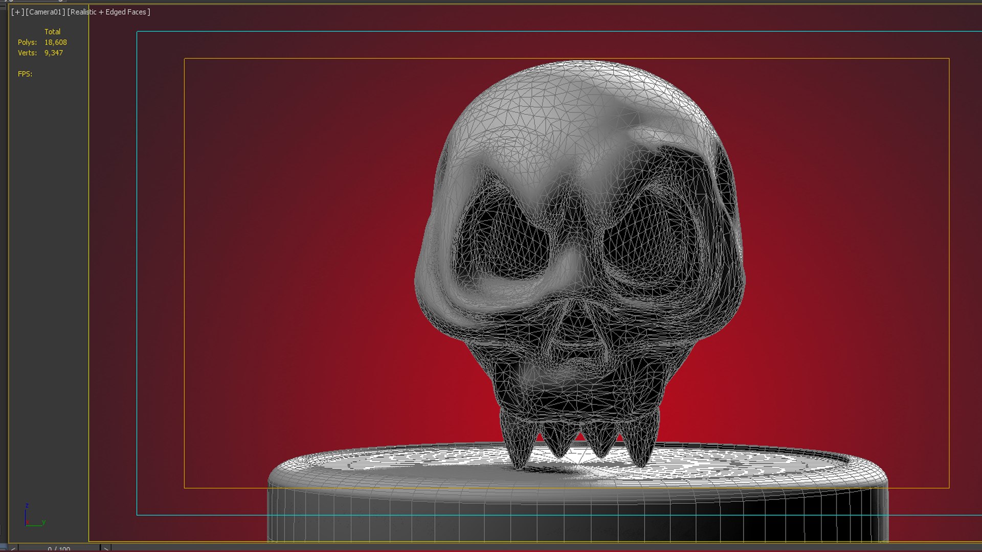 3D model Stylized Skull human science art sculptures figure ...