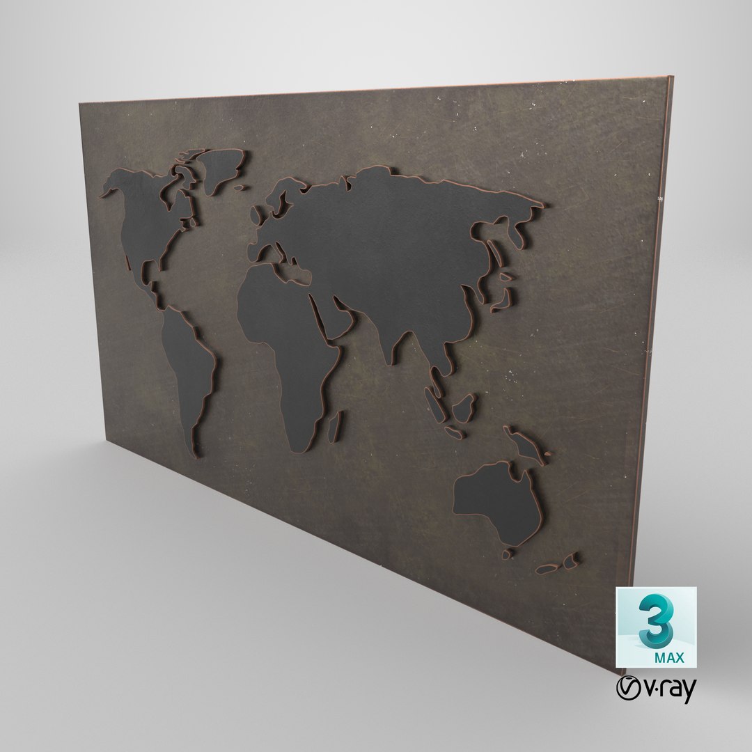 World Worldmap Copper 3D Model - TurboSquid 1688831