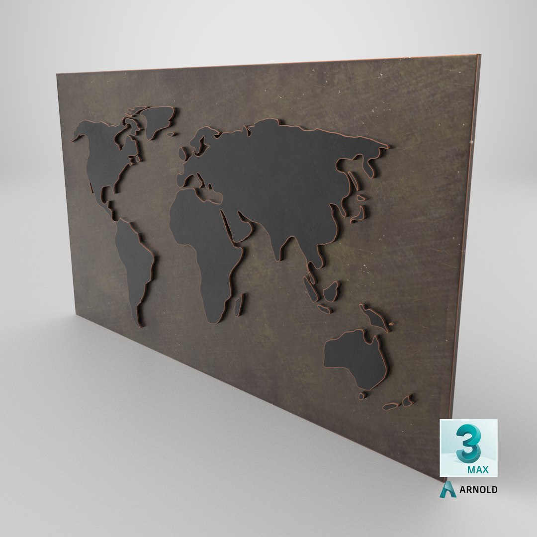 World Worldmap Copper 3D Model - TurboSquid 1688831