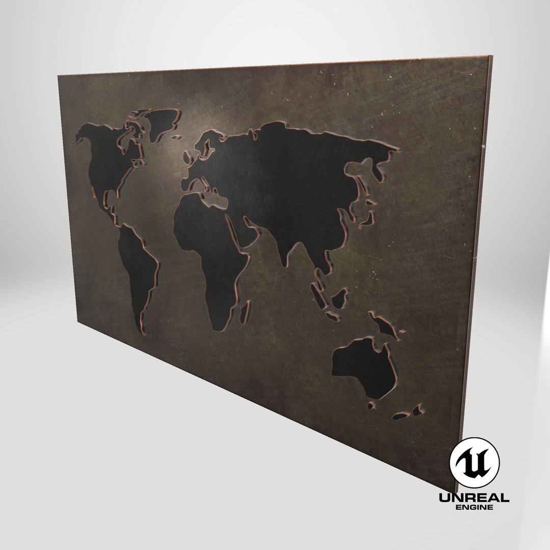 World Worldmap Copper 3D Model - TurboSquid 1688831