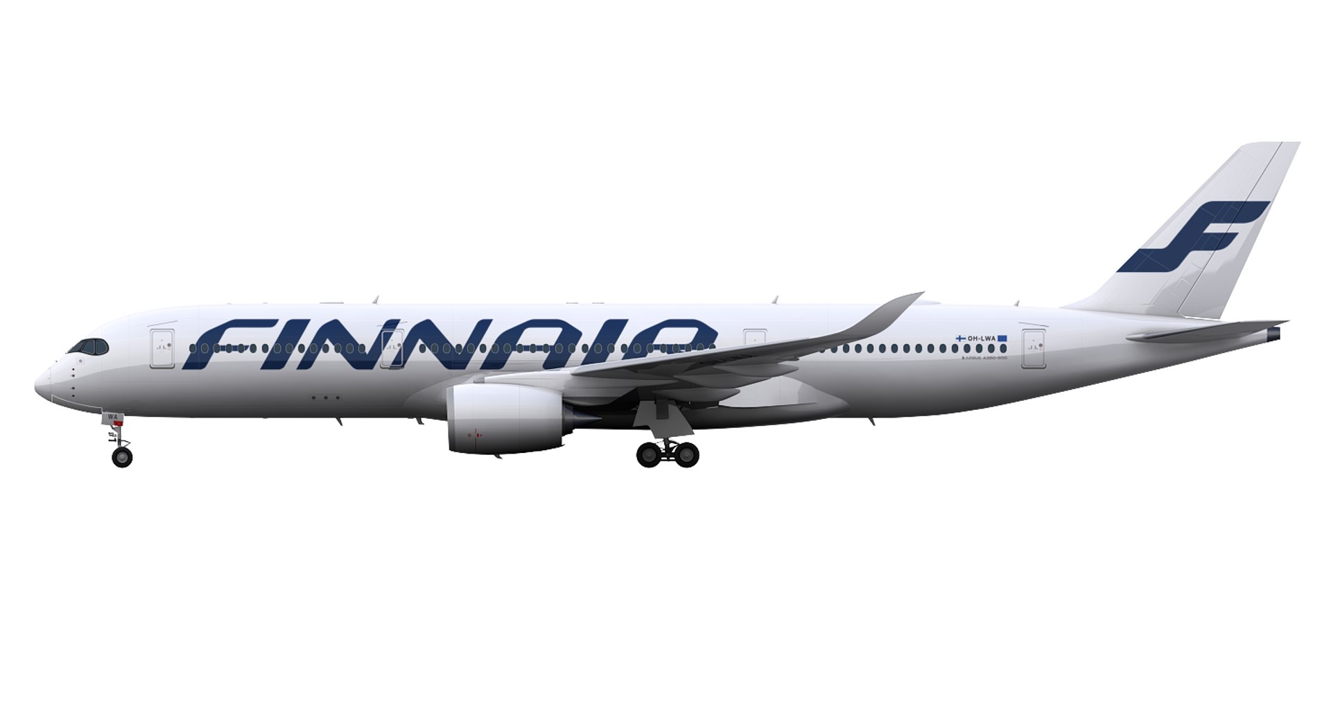 3d Model A350-900 Finnair