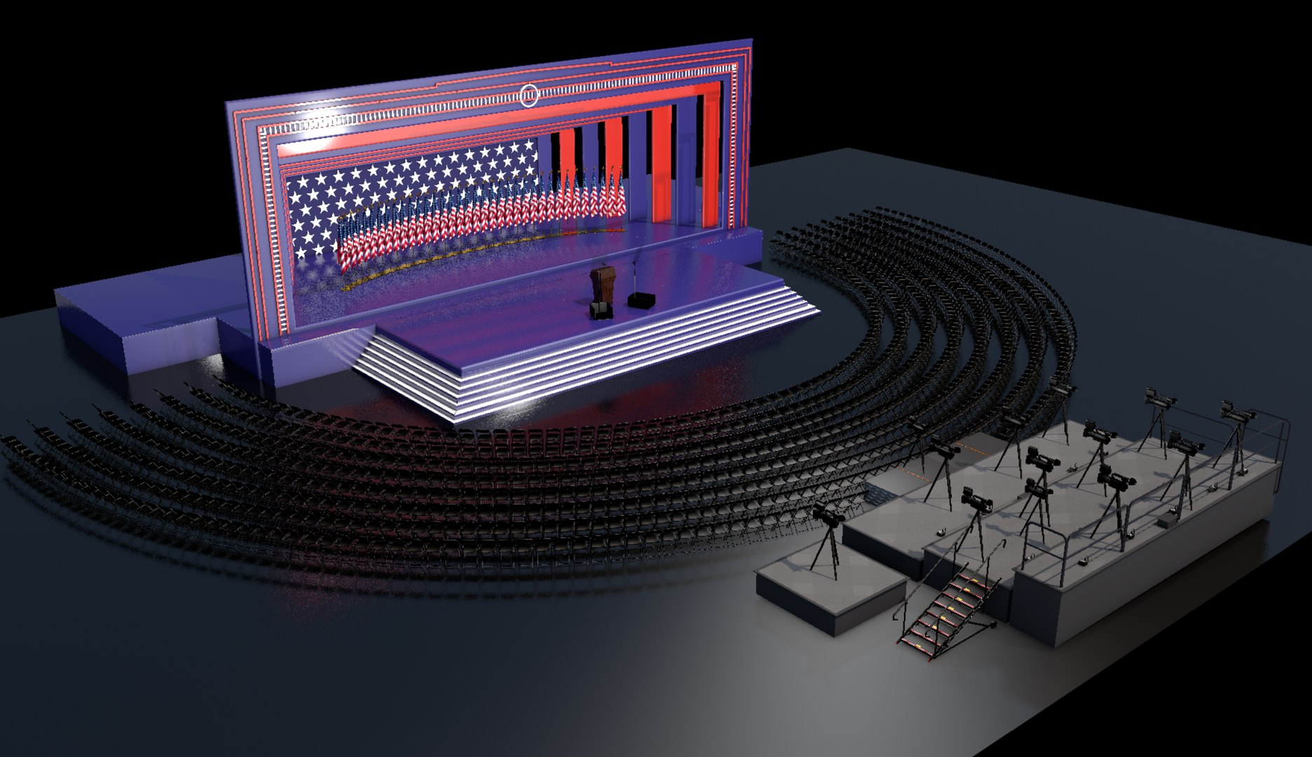 3D Stage Scene Model - TurboSquid 1659284