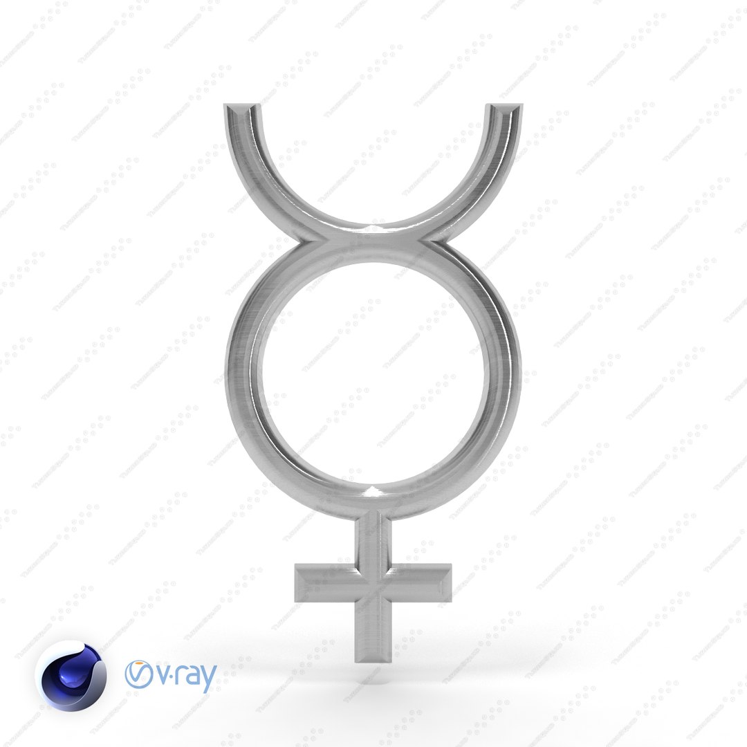 3d Symbol Mercury Model