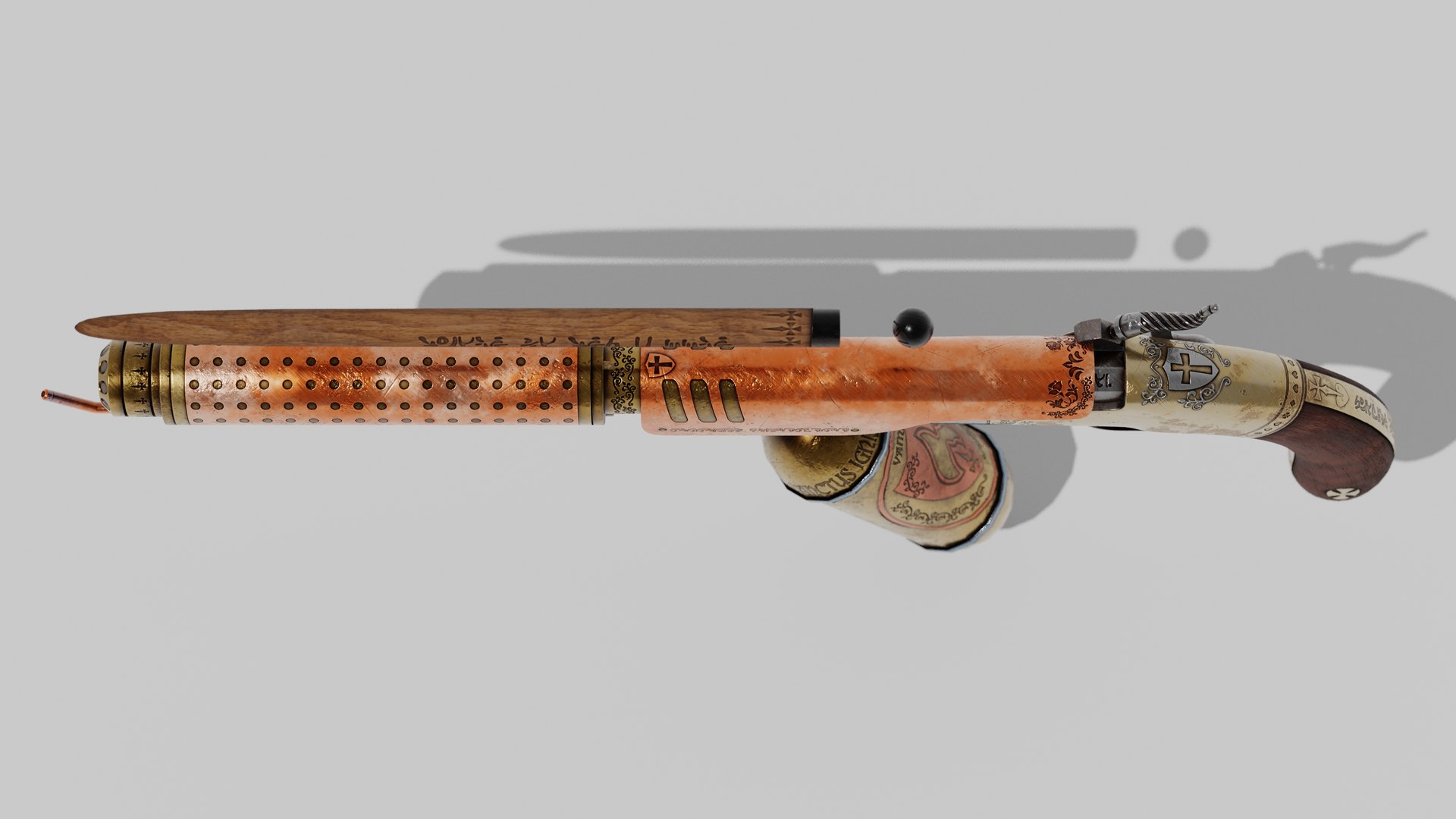 3D OB 00 02 Vampire Hunter Auxiliary Pistol With Flamethrower ...