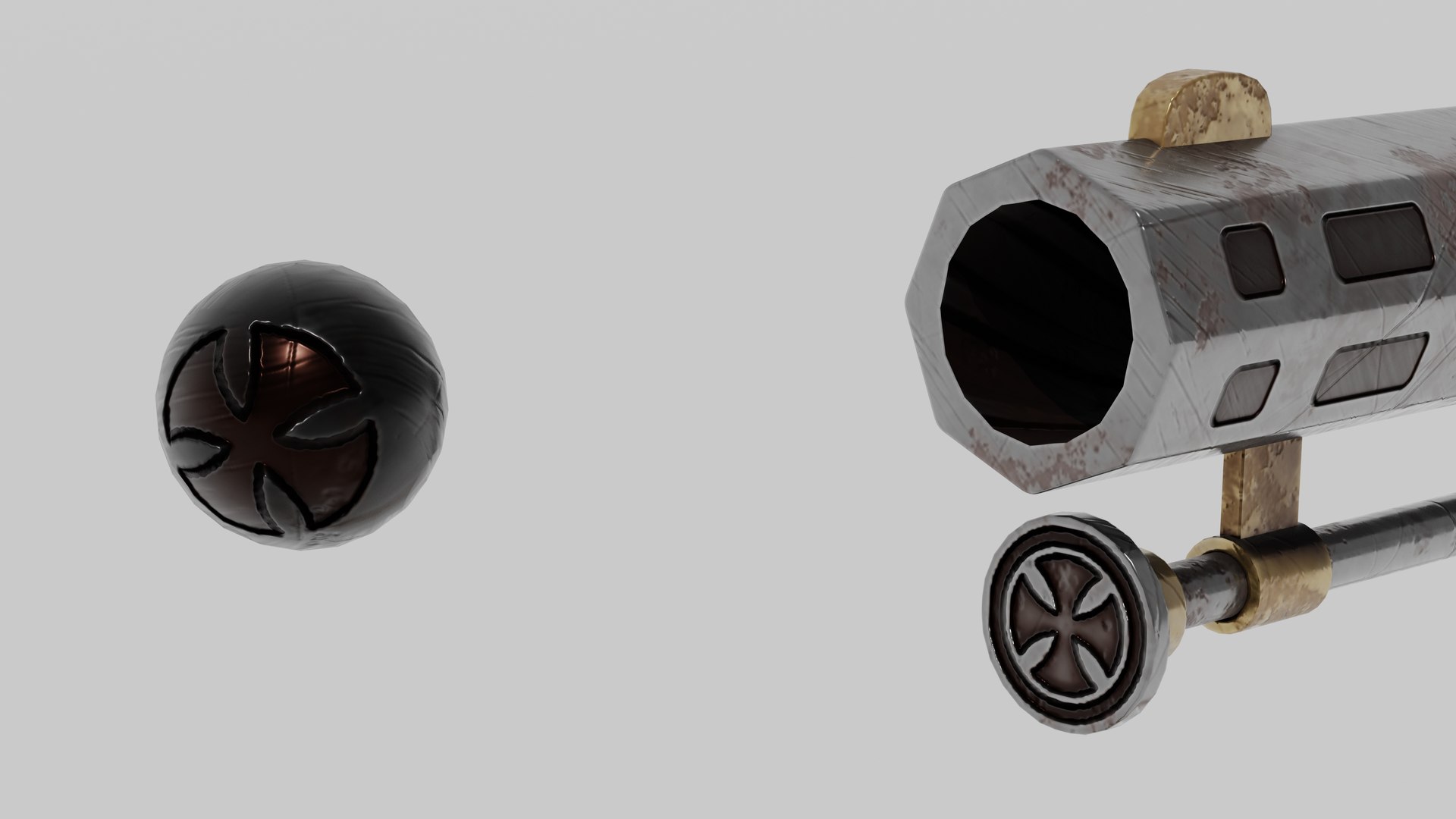 3D OB 00 02 Vampire Hunter Auxiliary Pistol With Flamethrower ...