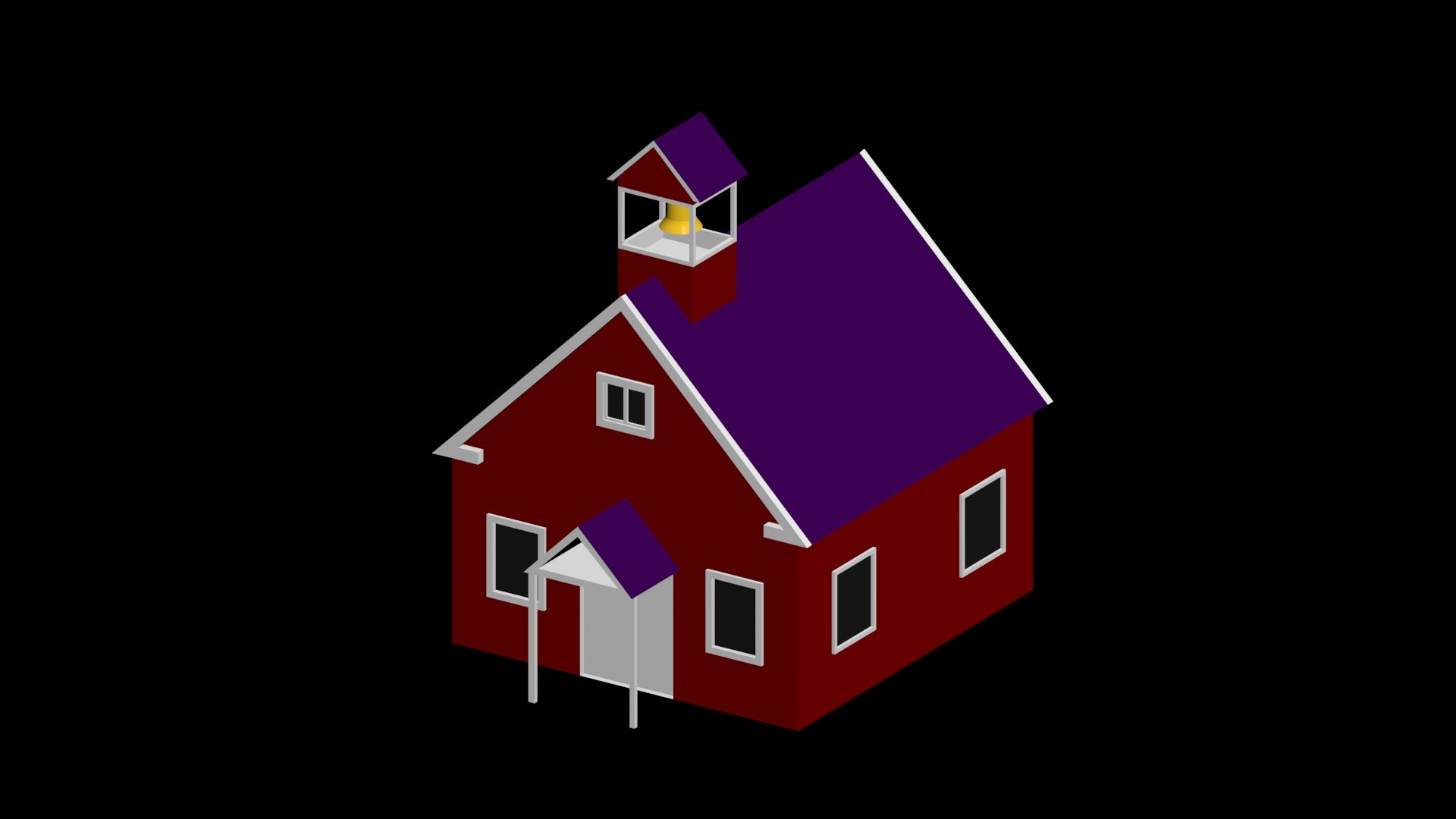 3D SCHOOLHOUSE ISOGRAPHIC LOWPOLY 2.5D 3D - TurboSquid 1737638
