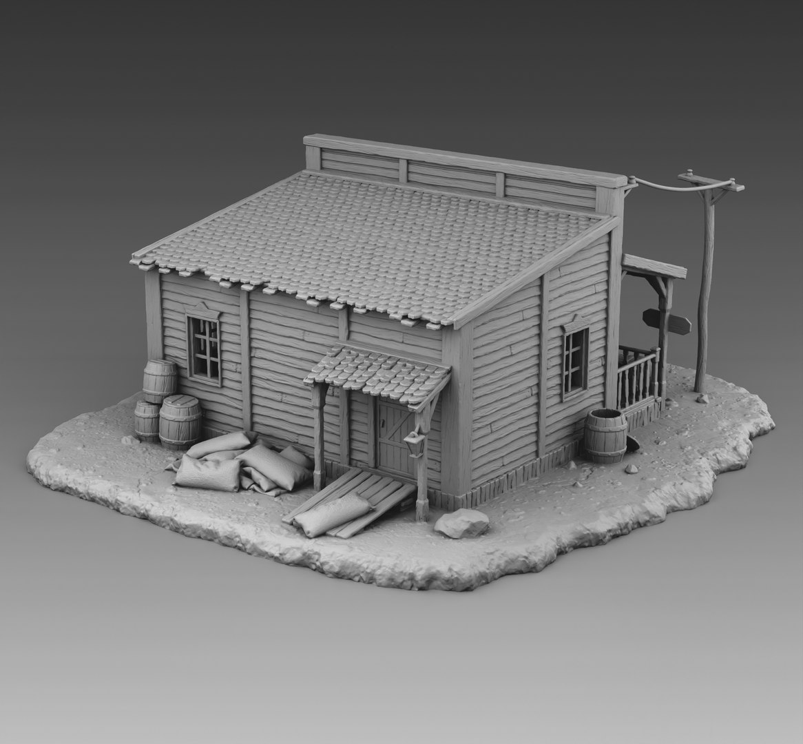 3D Wild West Store Model - TurboSquid 1945855