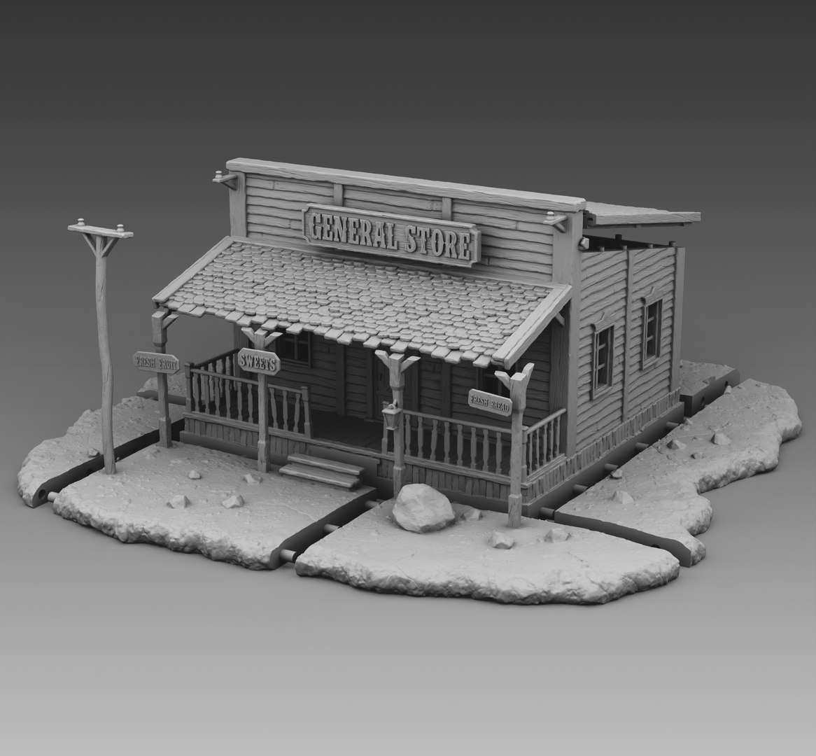 3D Wild West Store Model - TurboSquid 1945855
