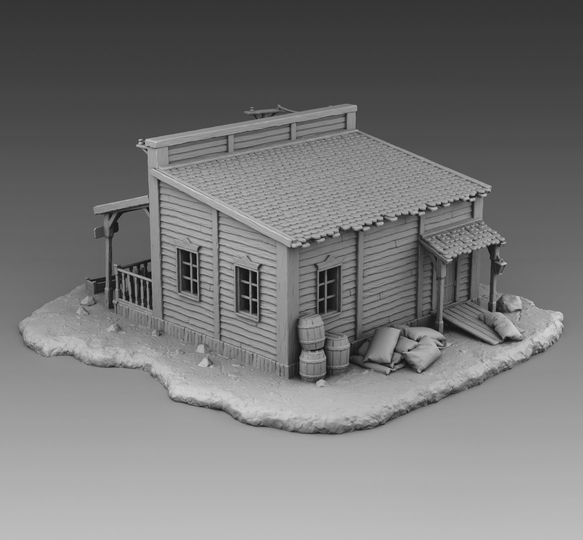 3D Wild West Store Model - TurboSquid 1945855
