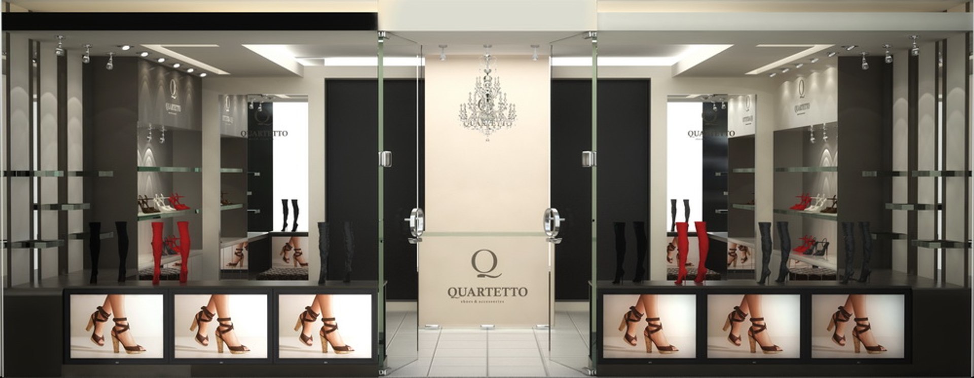 3d model interior shoe store