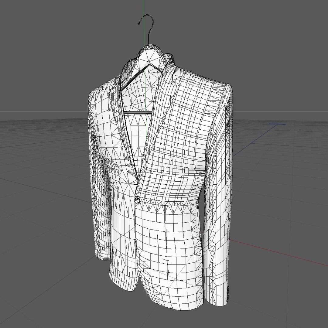 3d Model Red Jacket 2 Coat Hanger