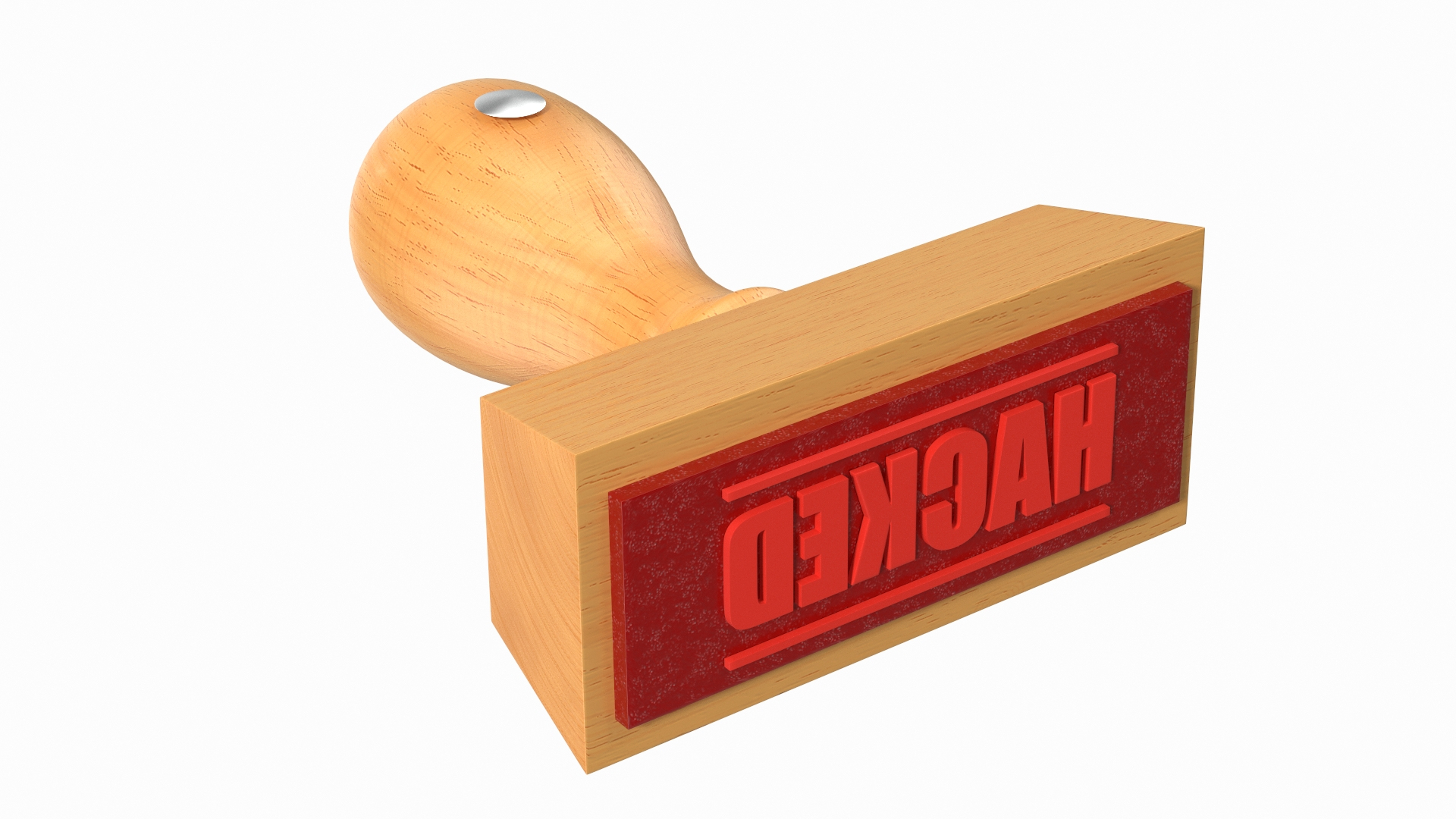 3D Rubber Stamp With Wood Handle Hacked - TurboSquid 1814930